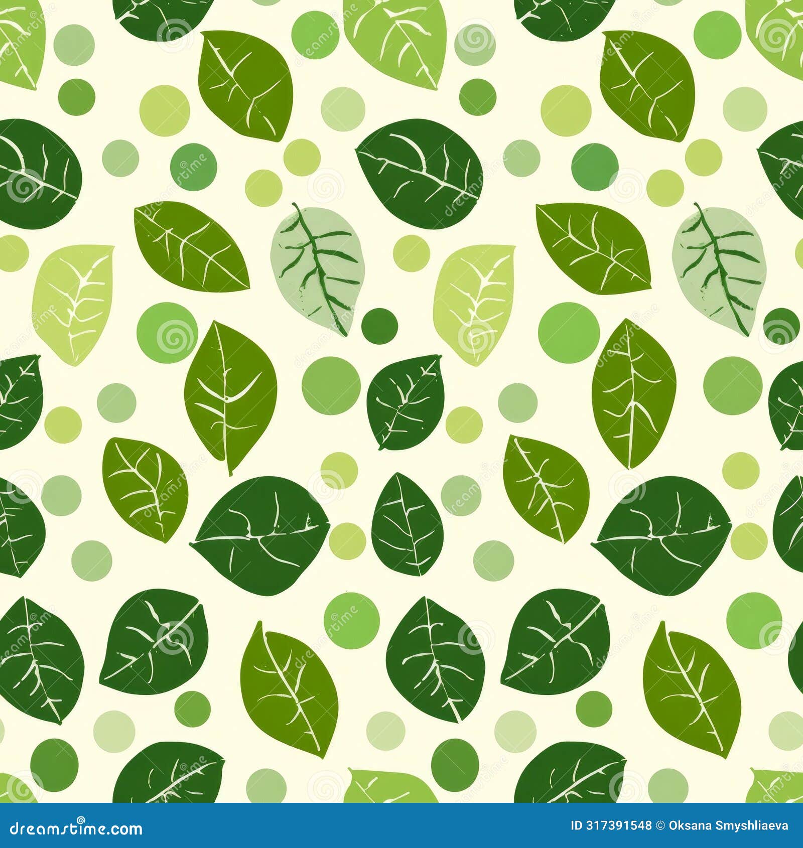 Green Leaf Patterns on a Light Background - Nature Inspired Design ...