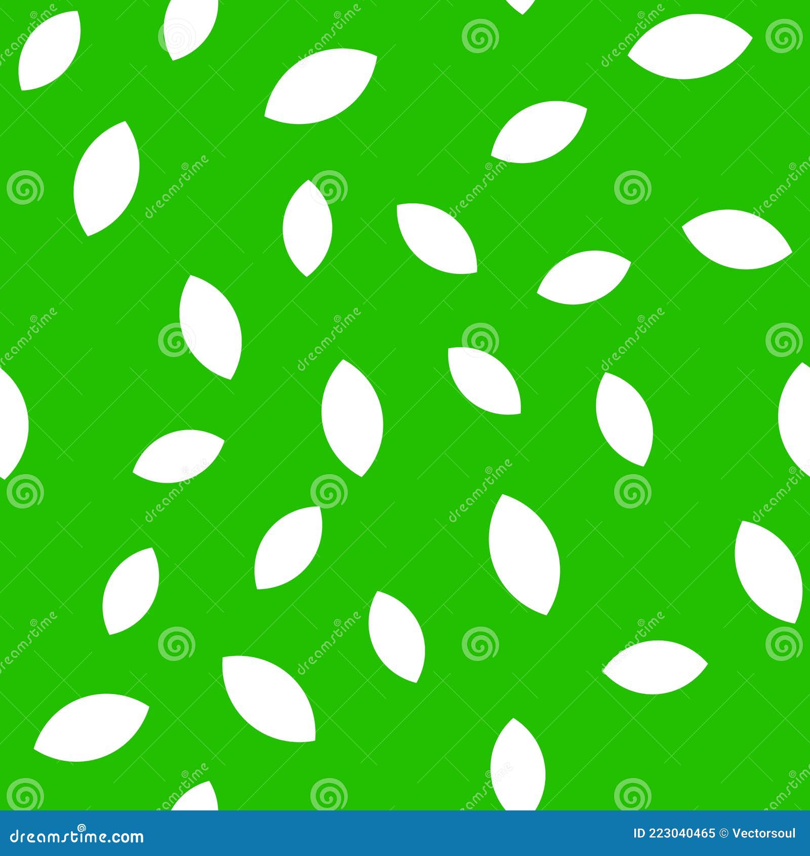 Green Leaf, Petal Shape, Greenery Foliage Symbol Seamless Repeatable ...