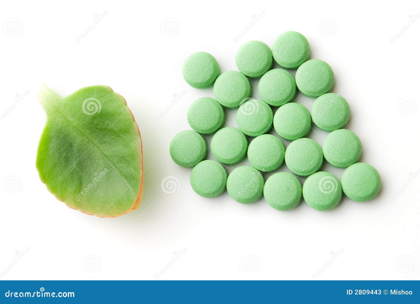Green leaf and pills stock image. Image of narcotics, closeup - 2809443