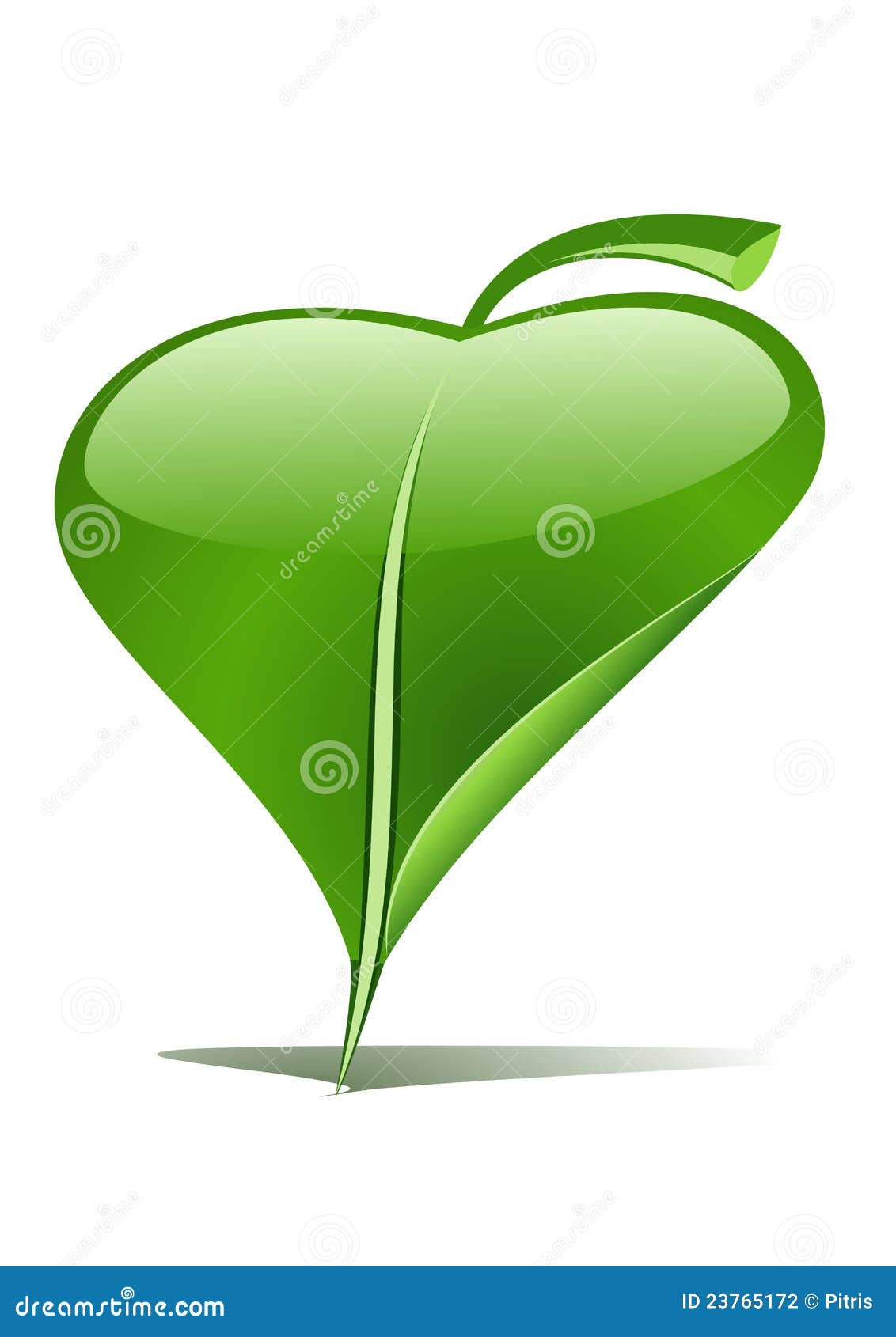 Green leaf pointer stock vector. Illustration of button - 23765172