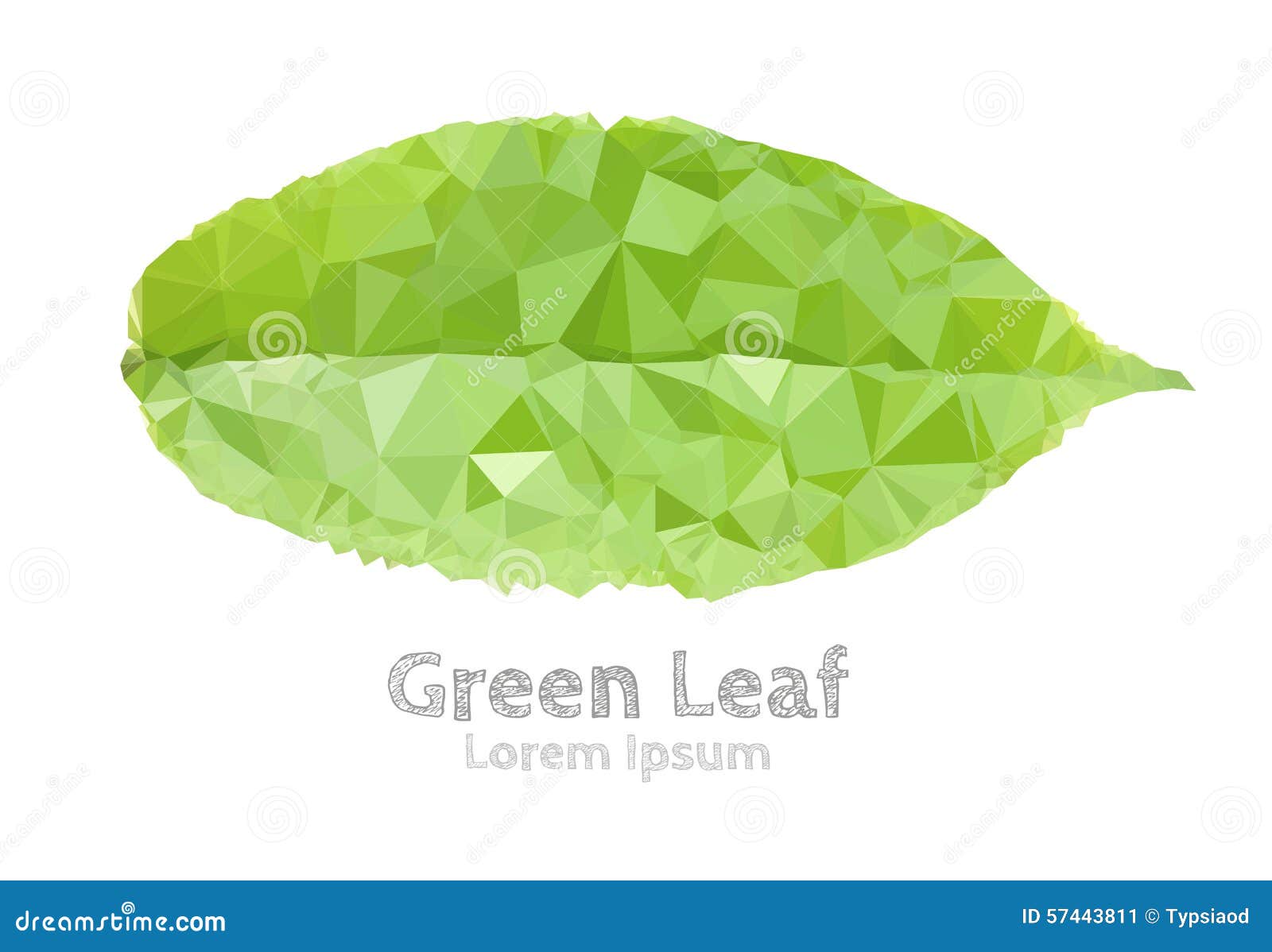 Green Leaf Polygonal Geometric. Stock Vector - Illustration of dirty ...