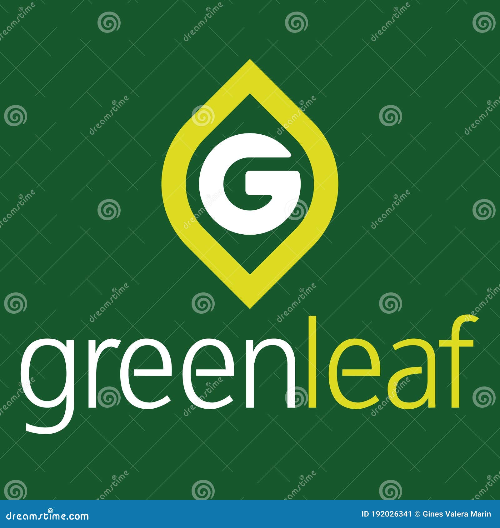 Green Leaf Sign or Symbol in Green Tones. Isolated Stock Illustration ...