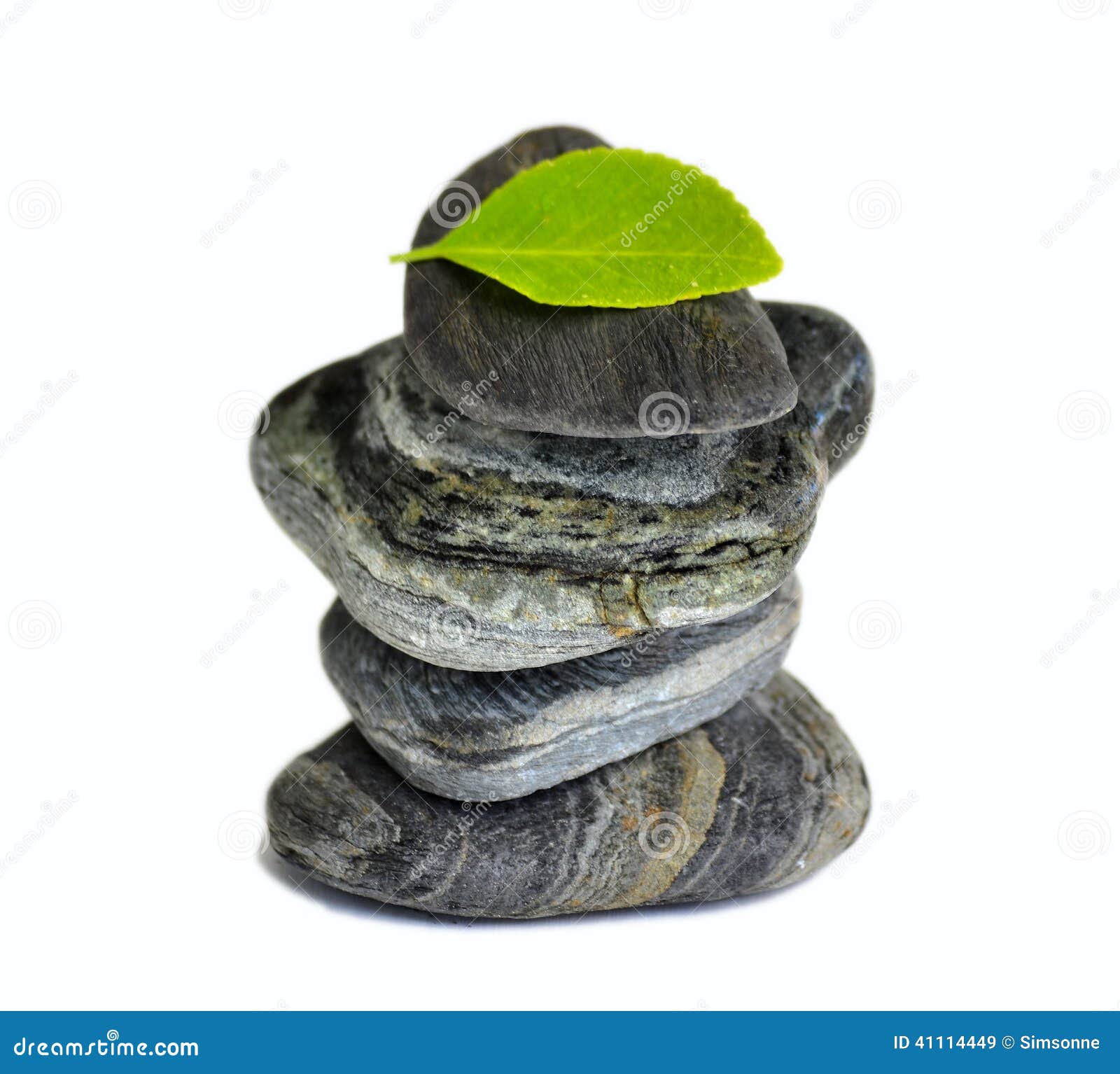 Green leaf Stone stock image. Image of stones, leafn - 41114449