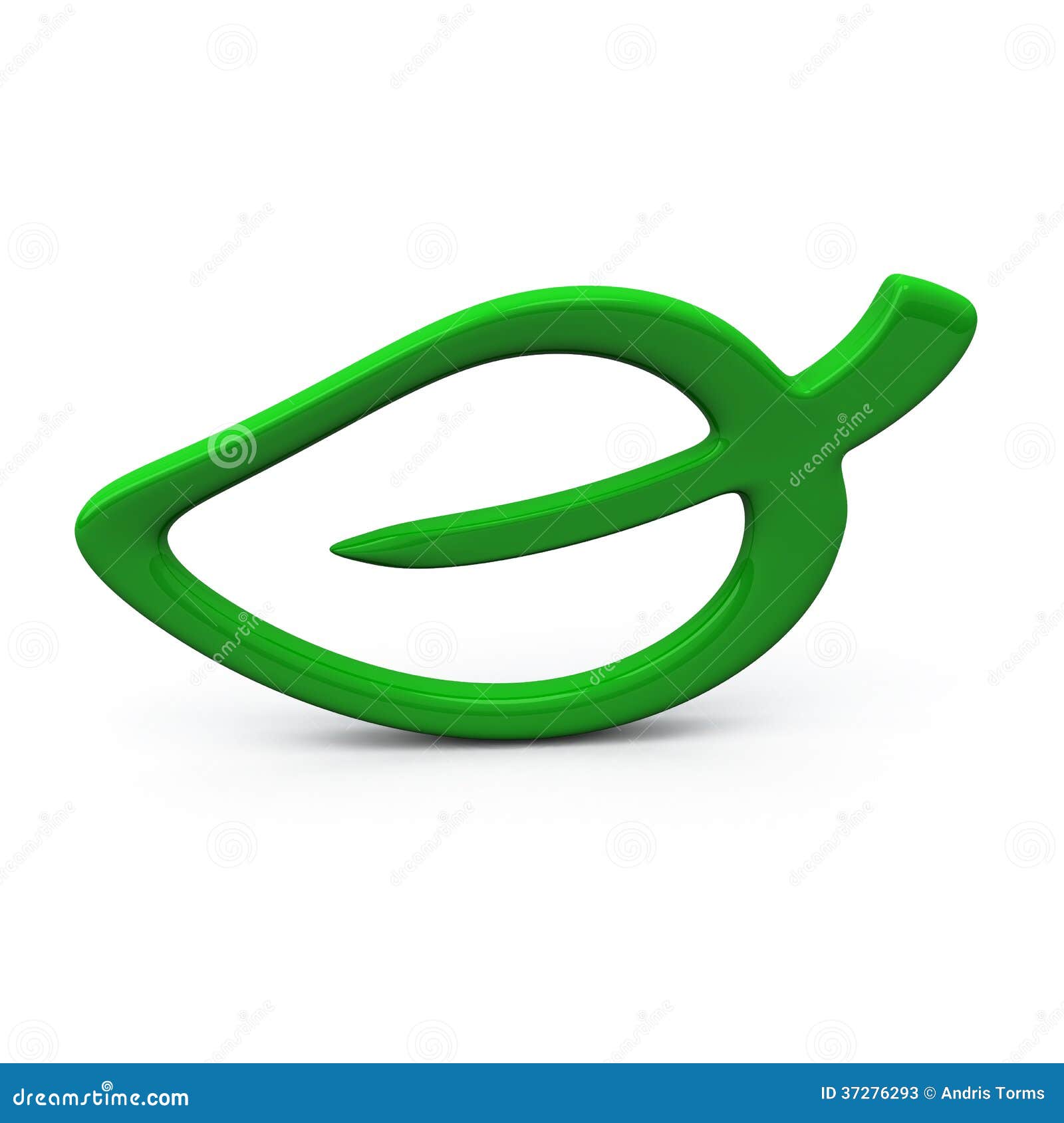 Green Leaf Stylized Image, 3d Stock Illustration - Illustration of ...