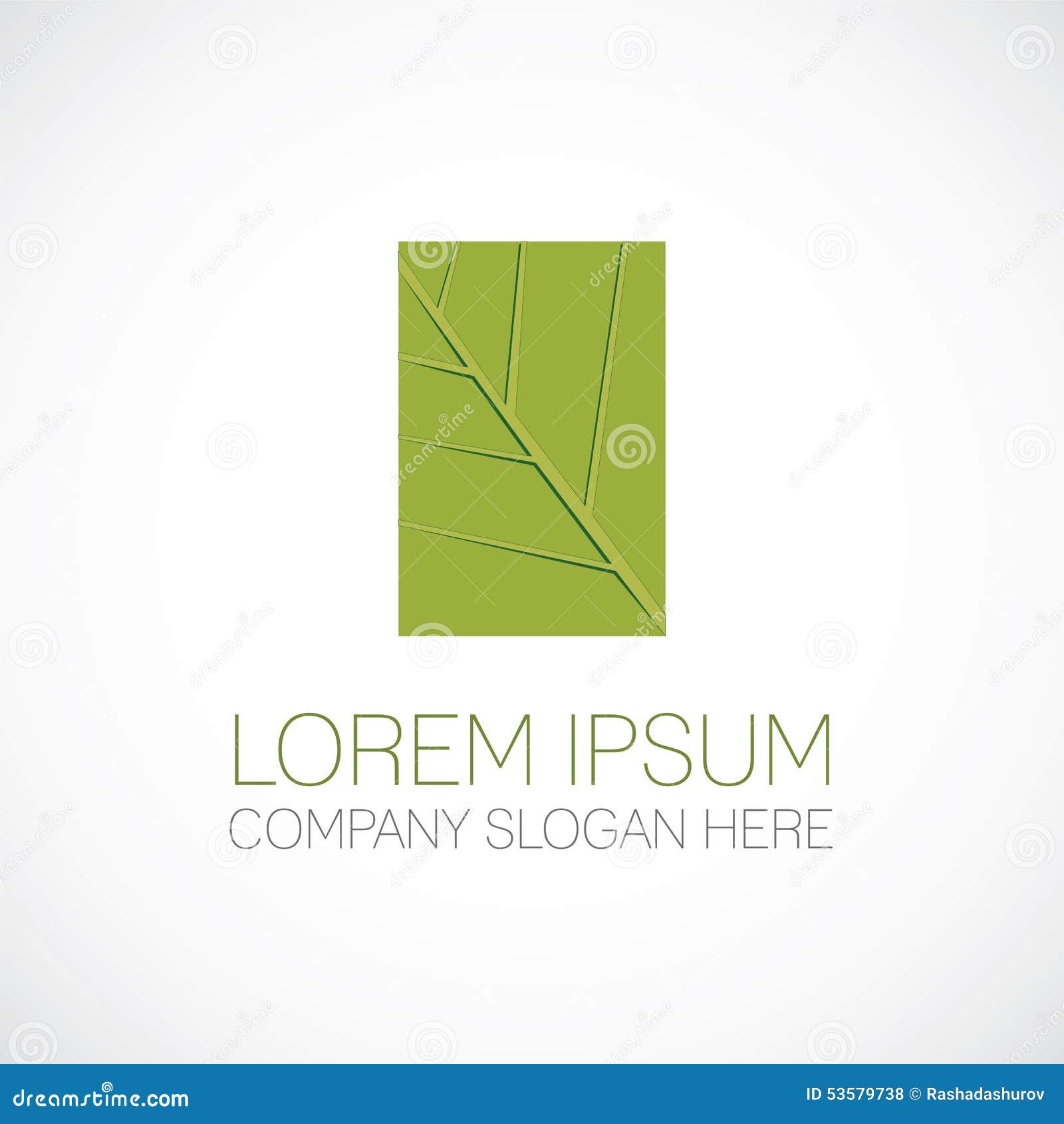 Green leaf template stock vector. Illustration of green - 53579738