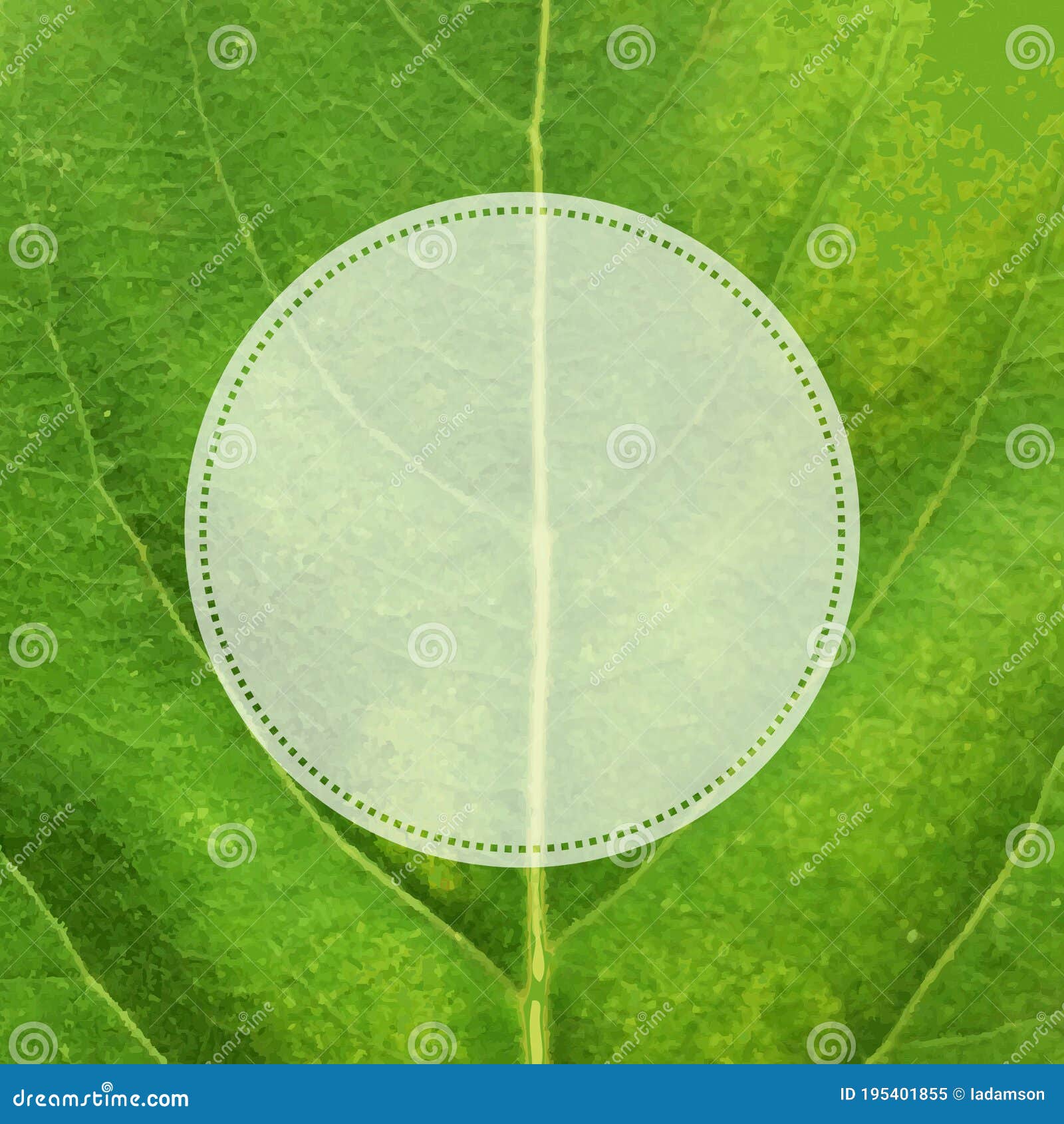 Green Leaf Texture with Label Stock Vector - Illustration of elegant ...