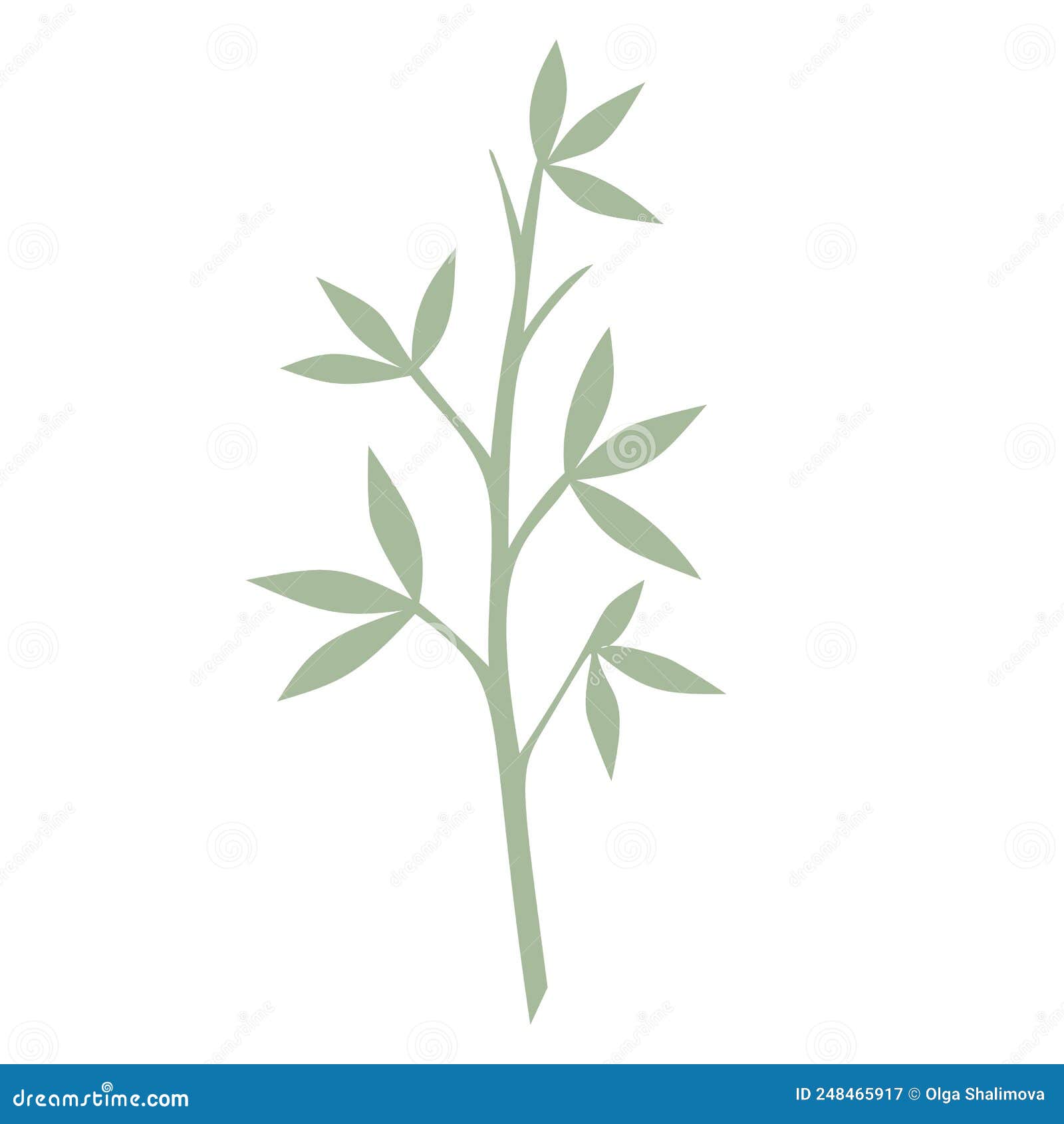 Green Leaf Vector Isolated on White Background. Leaves in Modern Flat ...