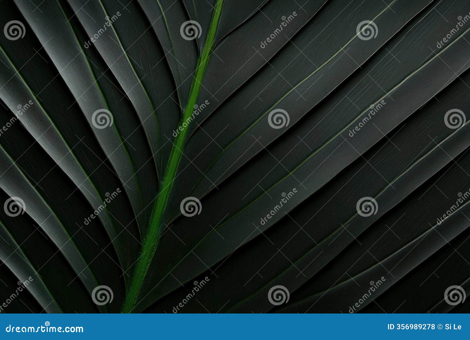 Green Leaf Vein Abstract Pattern with Diagonal Stem Line - Eco-Friendly ...