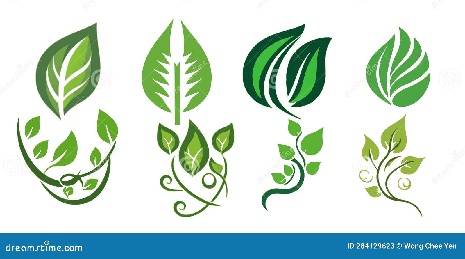 Green Leaf Vine Vector Graphics Illustration Stock Illustration ...