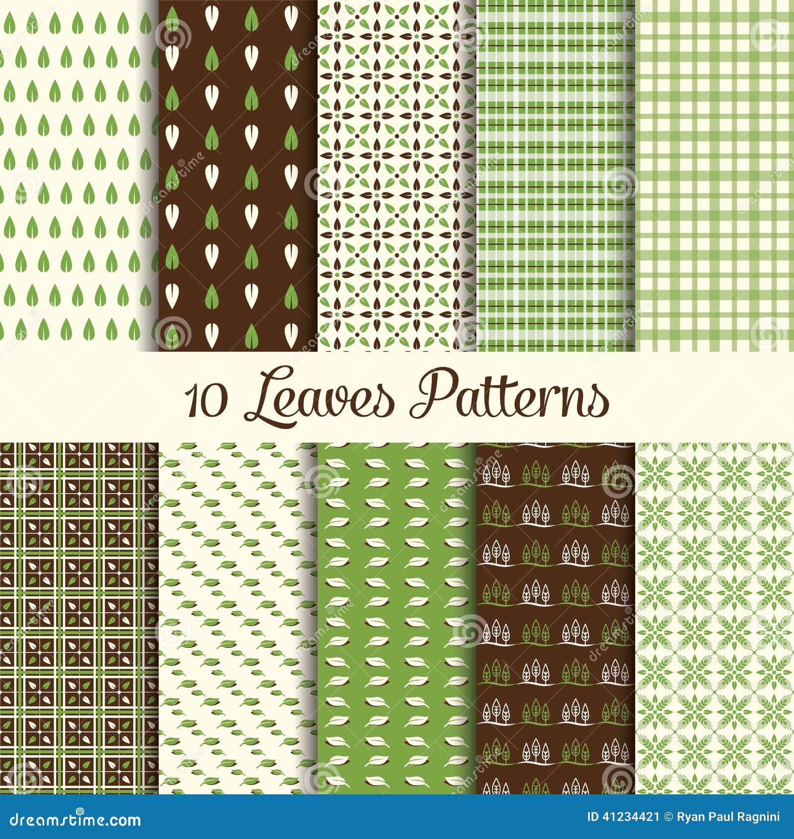 Green leafes patterns stock illustration. Illustration of artistic ...