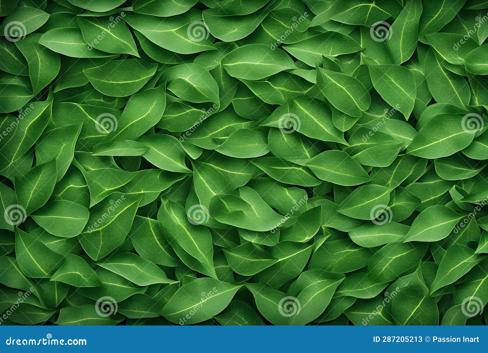 Green Leaf Pattern Texture Arranged into Picture Frame Background ...