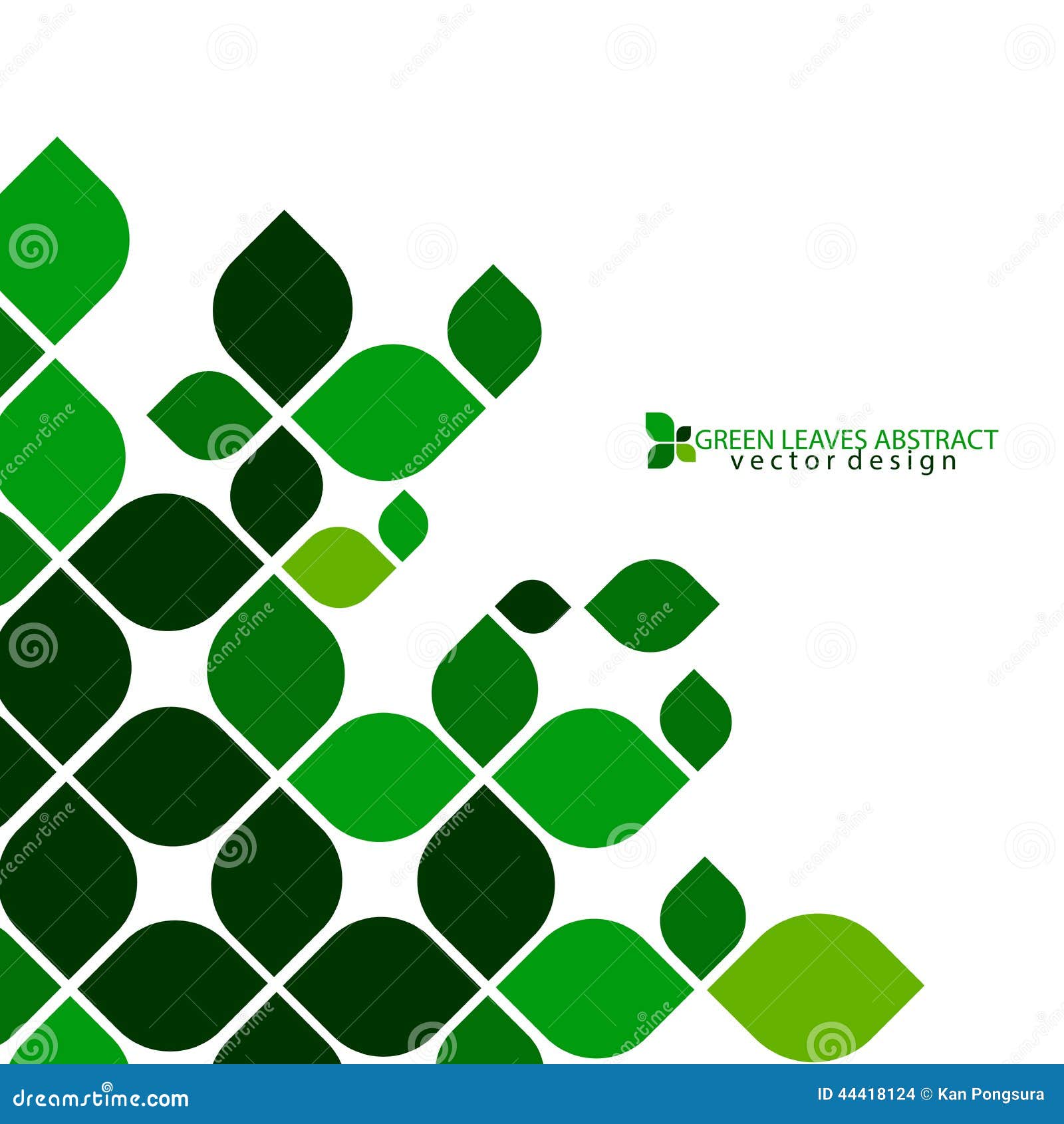 Green Leaves Abstract Background Stock Vector - Illustration of card ...