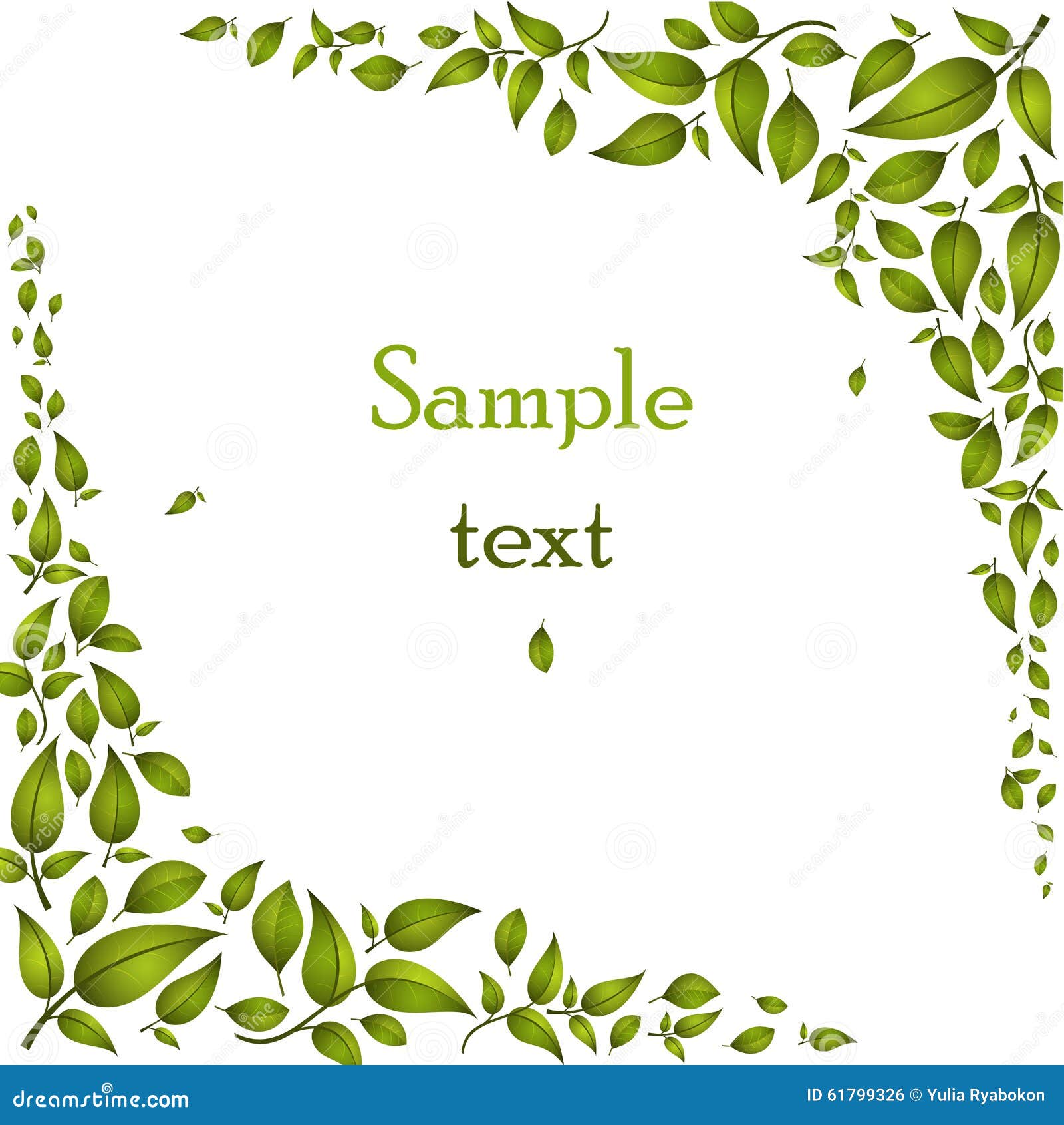 Green Leaves Abstract Background Stock Vector - Illustration of ...