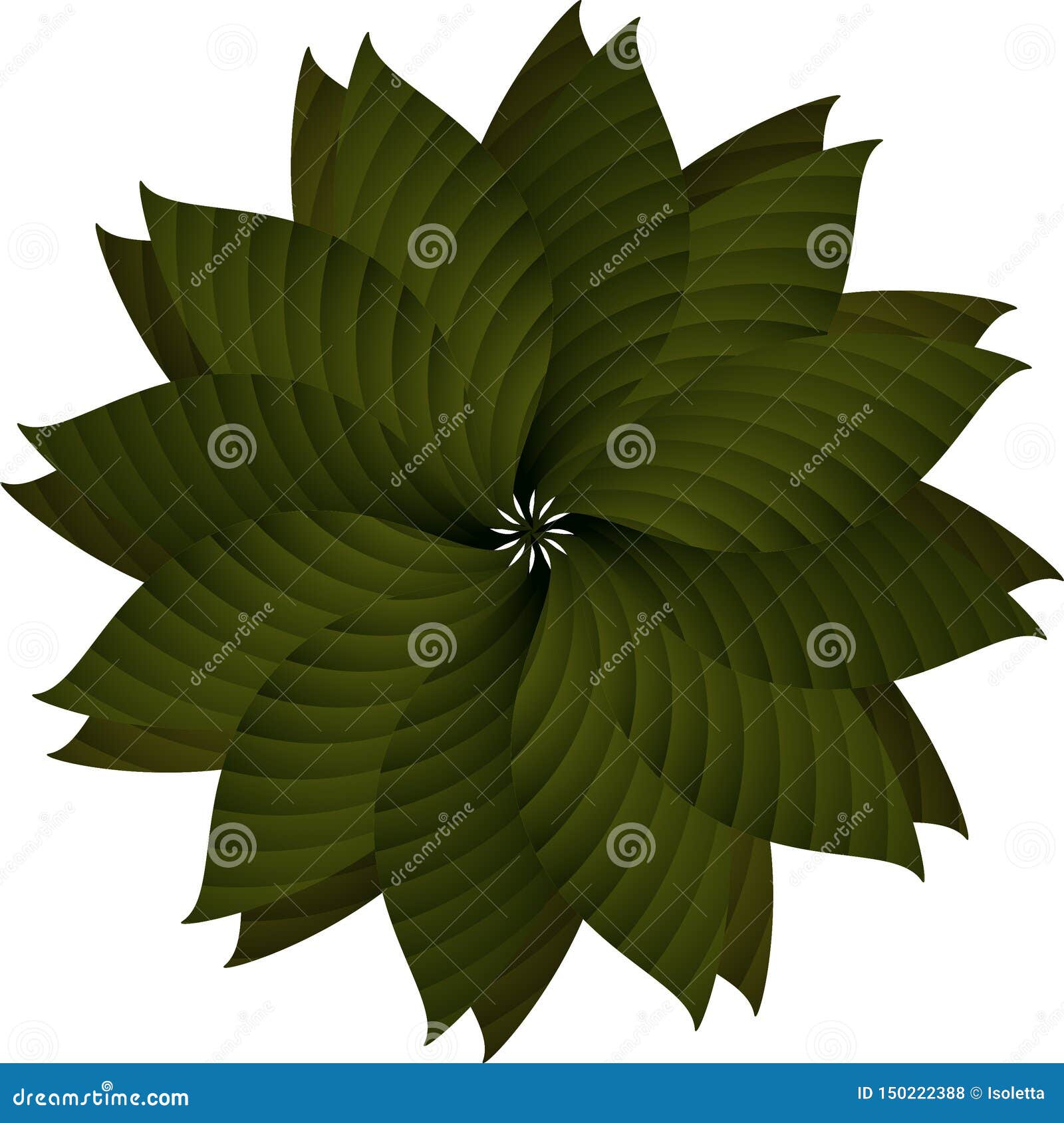 Green Leaves Shape. Design Element on White Background Stock Vector ...