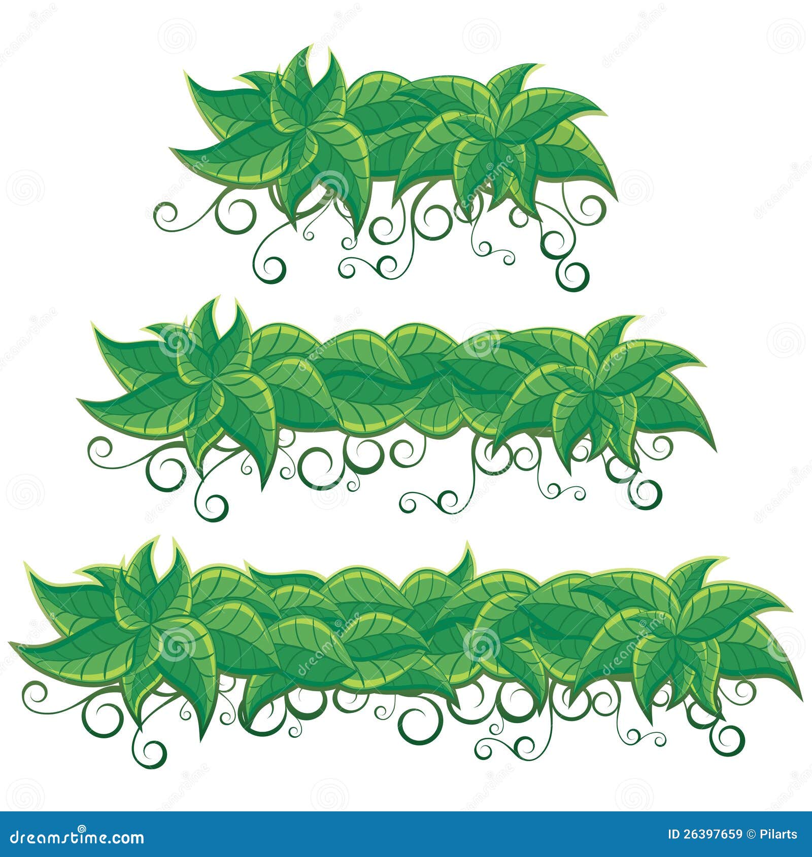 Green Leaves Banners stock vector. Illustration of back - 26397659