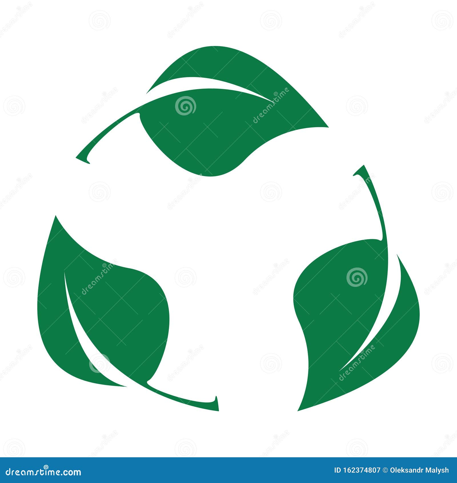 Green Leaves. Bio Recyclable Plastic Icon Stock Vector - Illustration ...