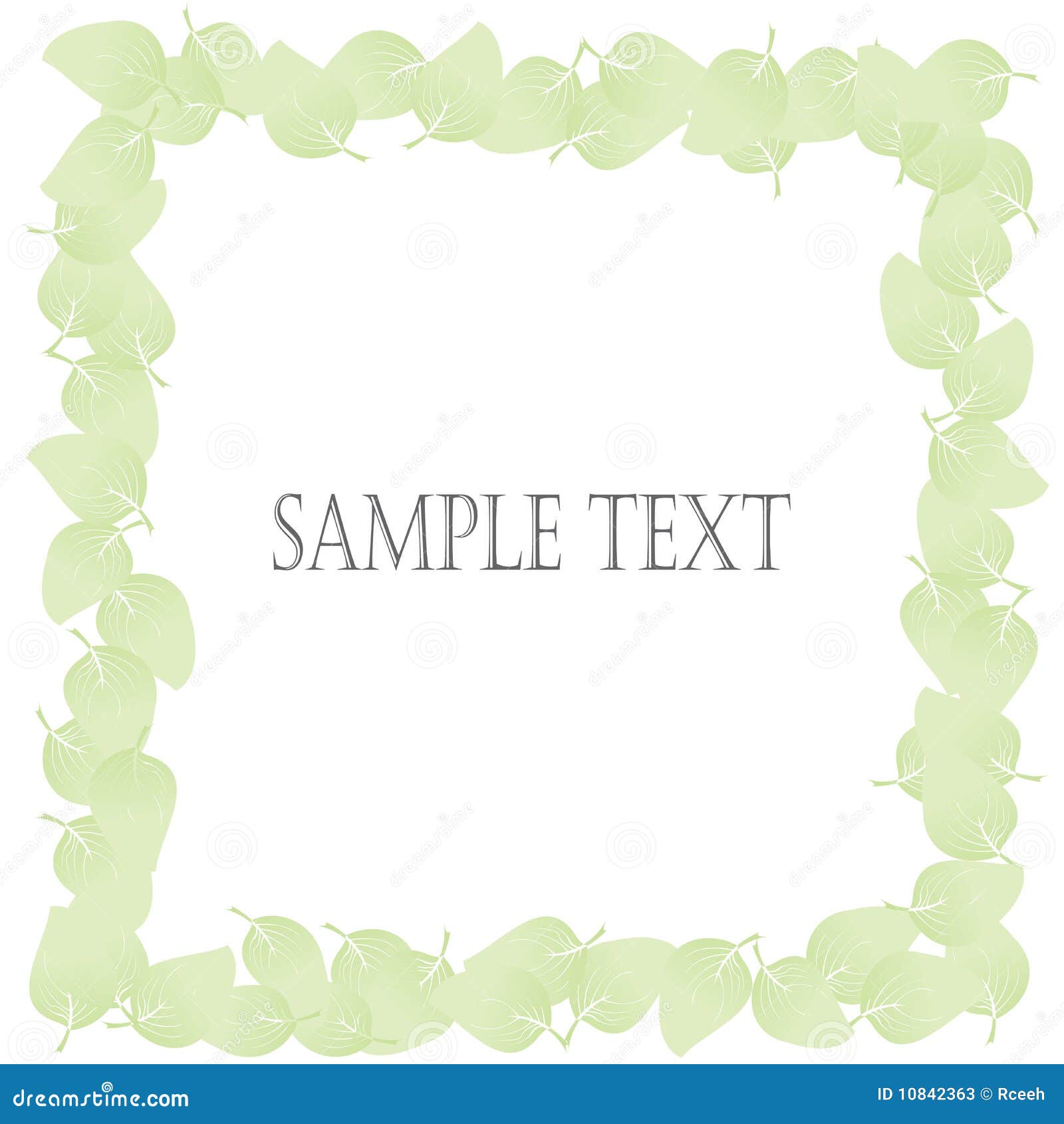 Green leaves border stock vector. Illustration of leaf - 10842363