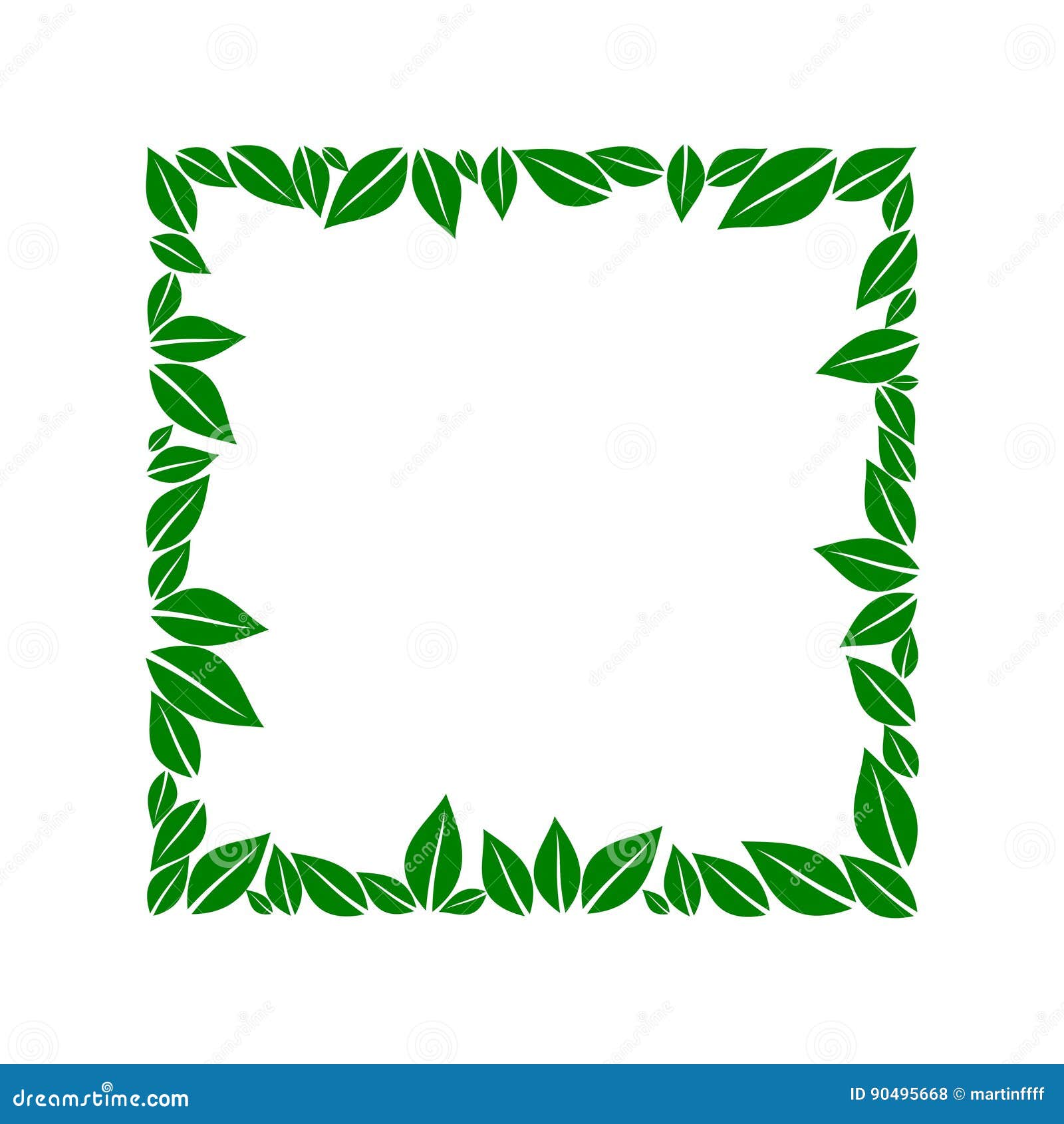Green leaves box stock vector. Illustration of environment - 90495668