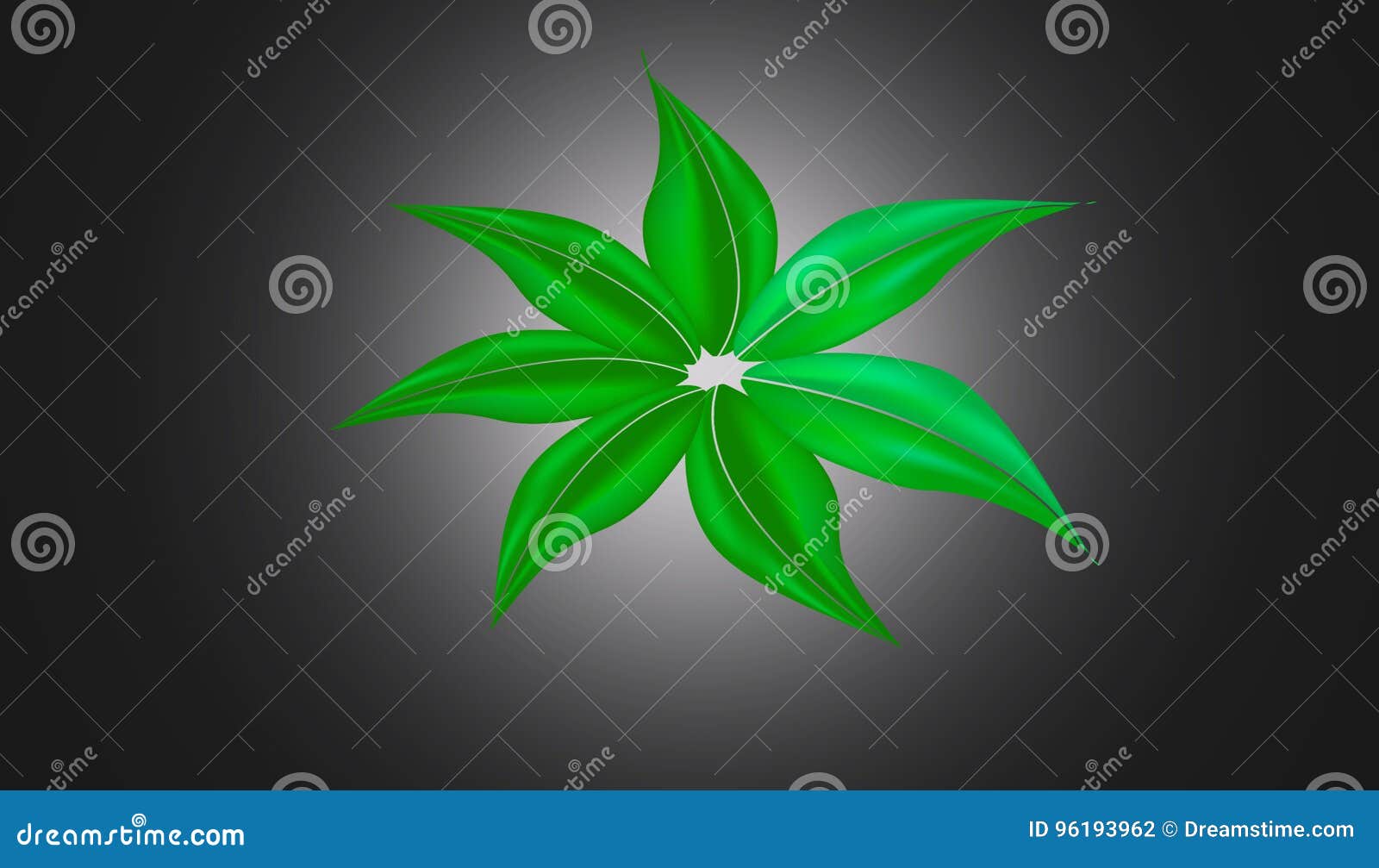Green Leaves are Connected Each Other Stock Illustration - Illustration ...