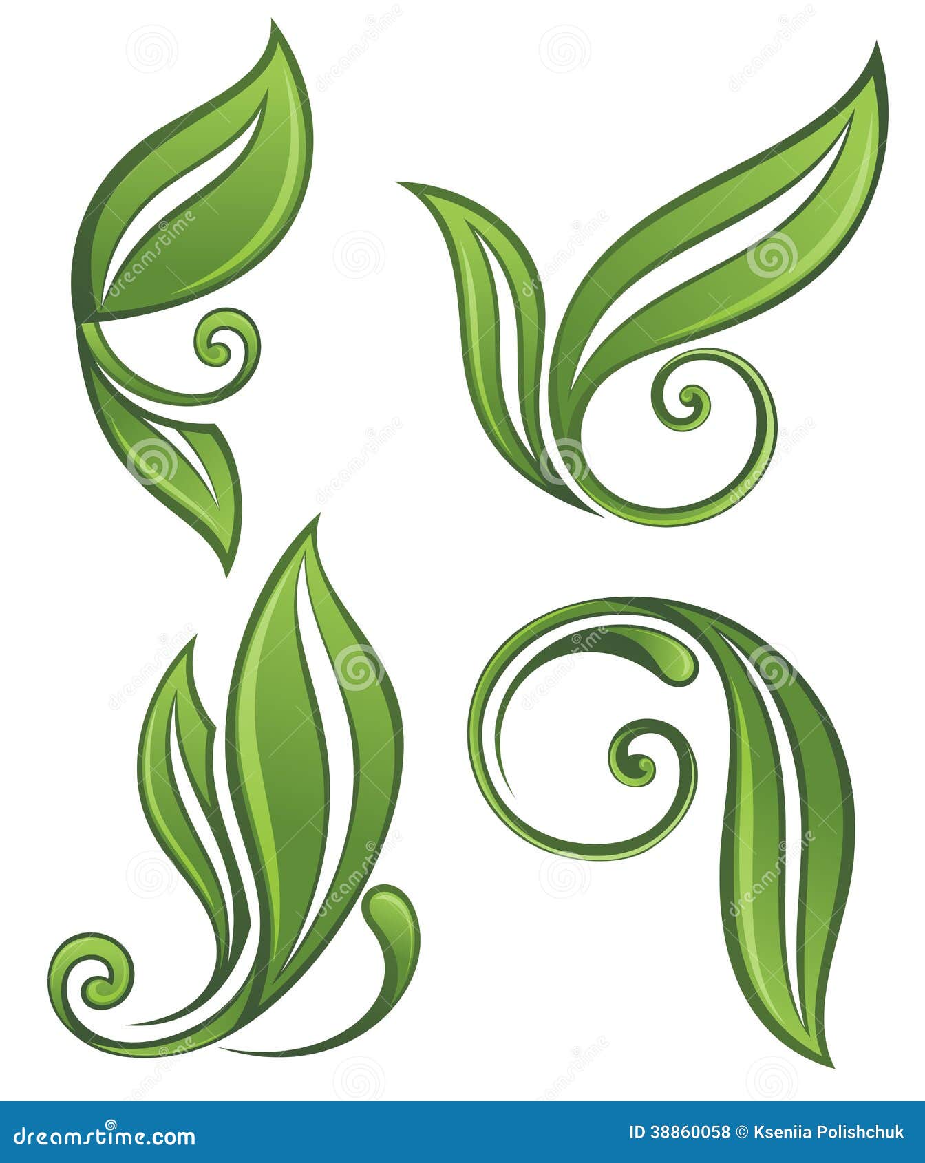 Green Leaves. Element for Design Stock Vector - Illustration of ...