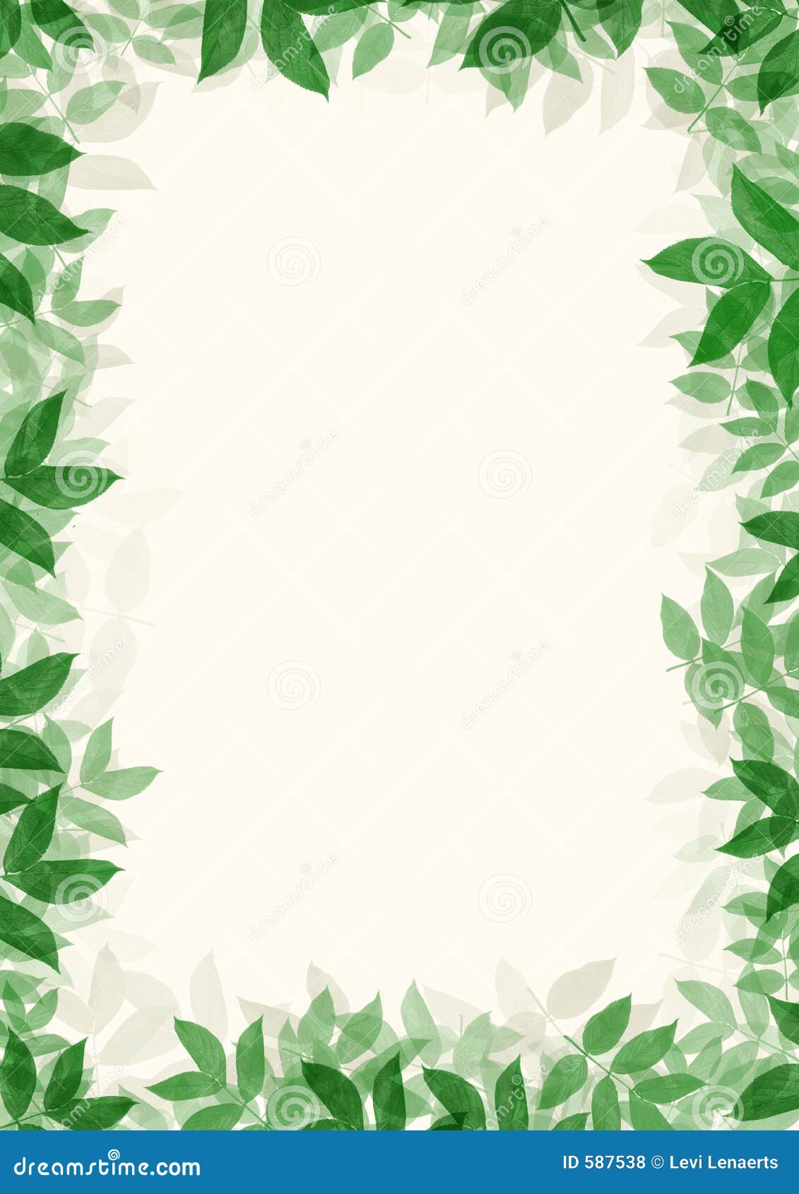 Green leaves frame stock illustration. Illustration of folded - 587538