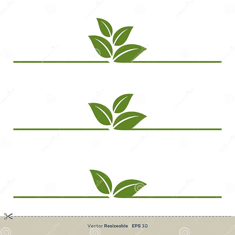 Green Leaves Header Template Vector Illustration Design. Vector EPS 10 ...