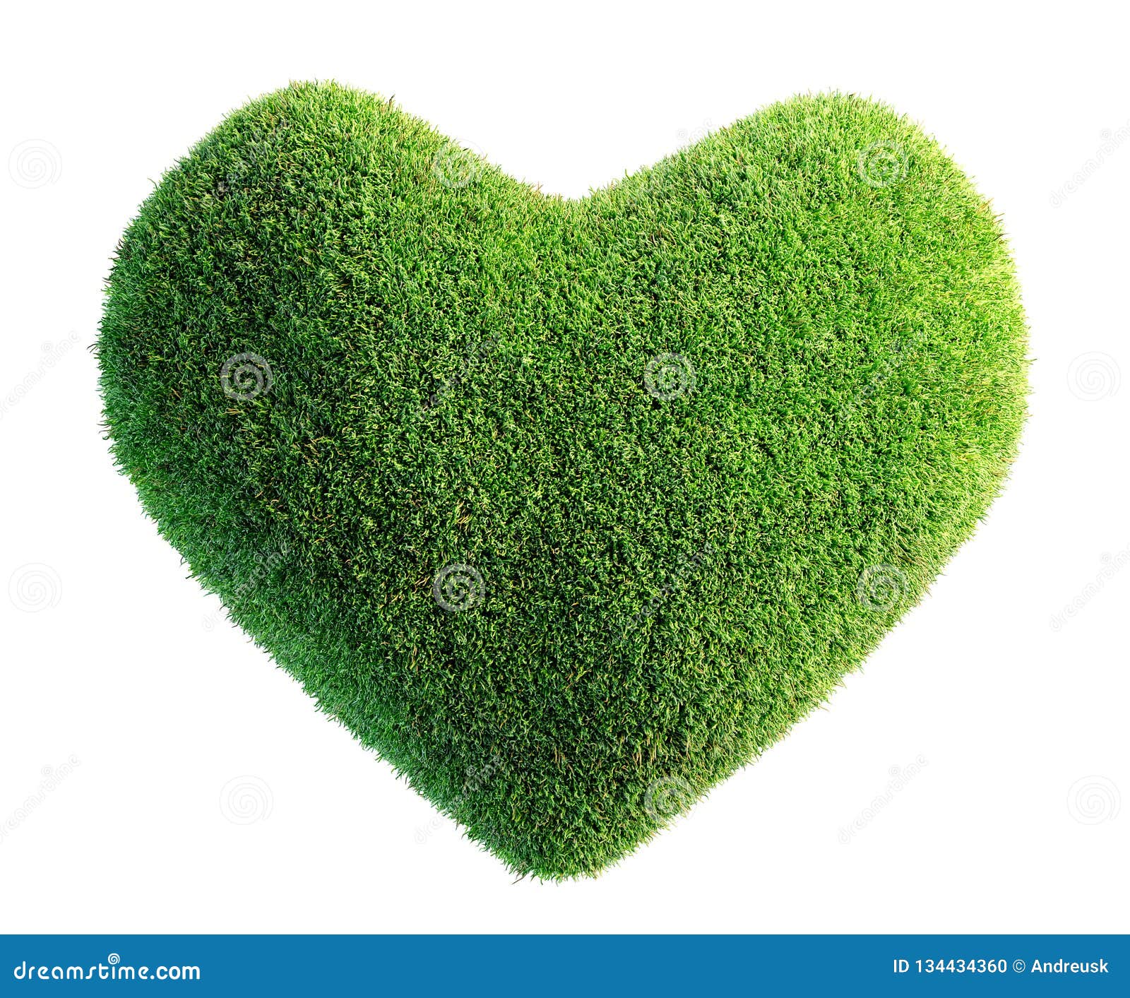 Green Heart Shape Isolated 3D Illustration Stock Photo - Illustration ...
