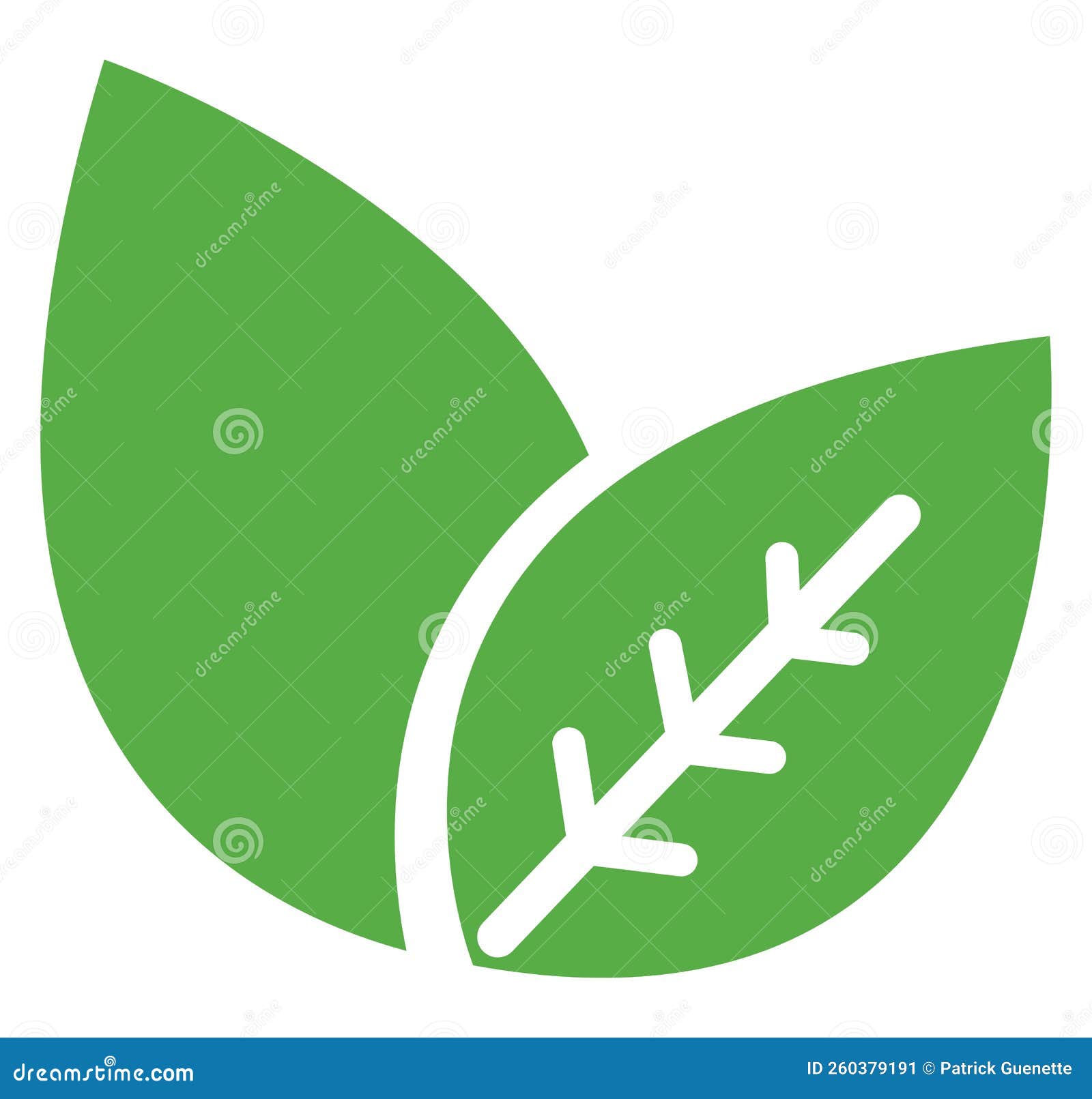 Green leaves, icon stock vector. Illustration of leaf - 260379191