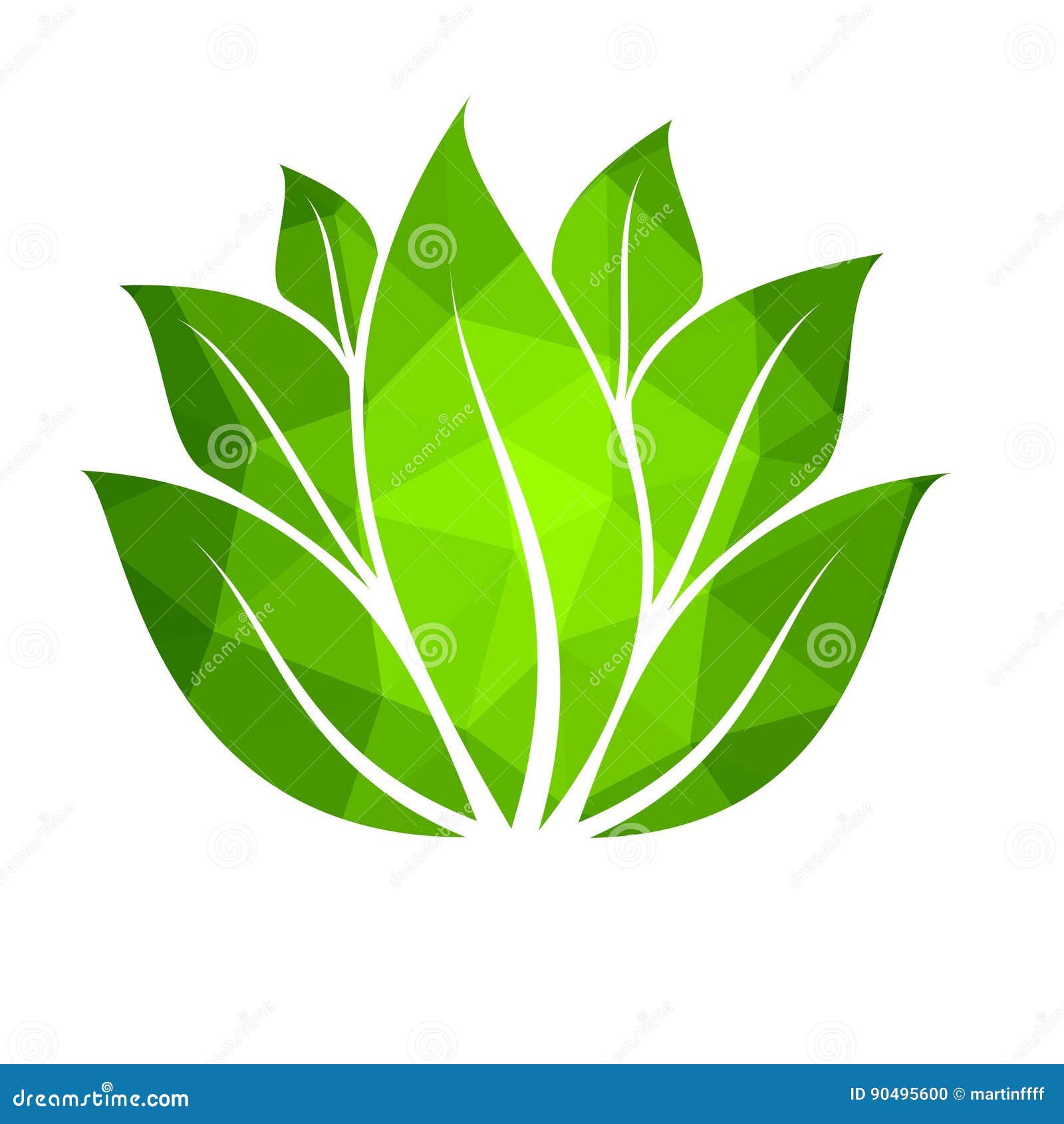 Green leaves logo, vector stock vector. Illustration of isolated - 90495600