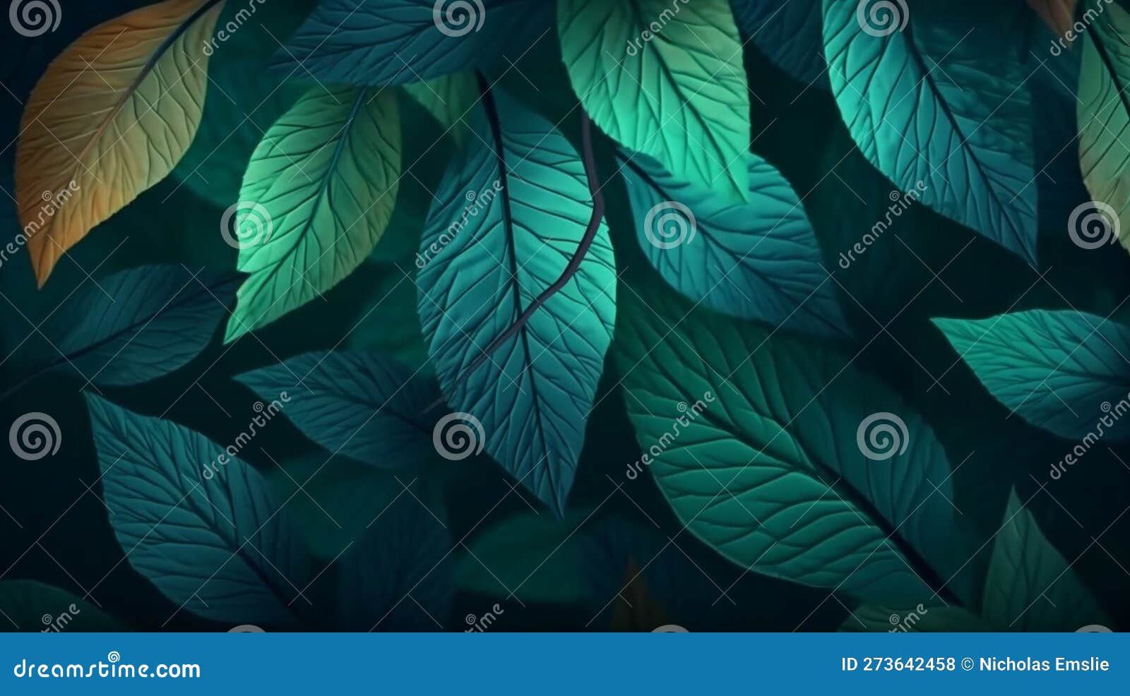 Green Leaves Nature Background for Graphic Design or PowerPoint ...