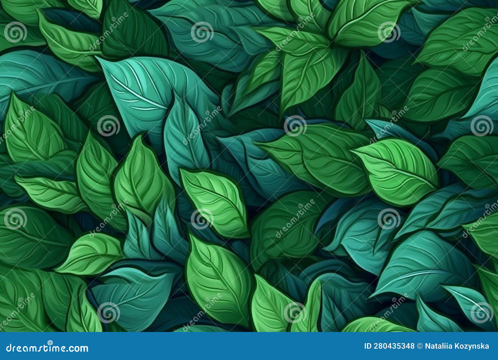 Green Leaves Pattern Background, Natural Background and Wallpaper. AI ...