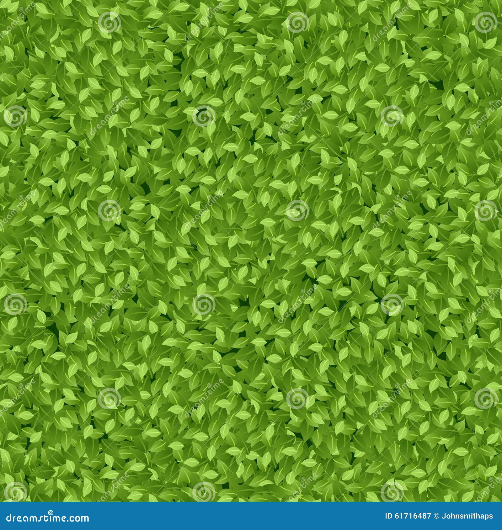 Green Leaves Pattern. Seamless Vector Stock Vector - Illustration of ...