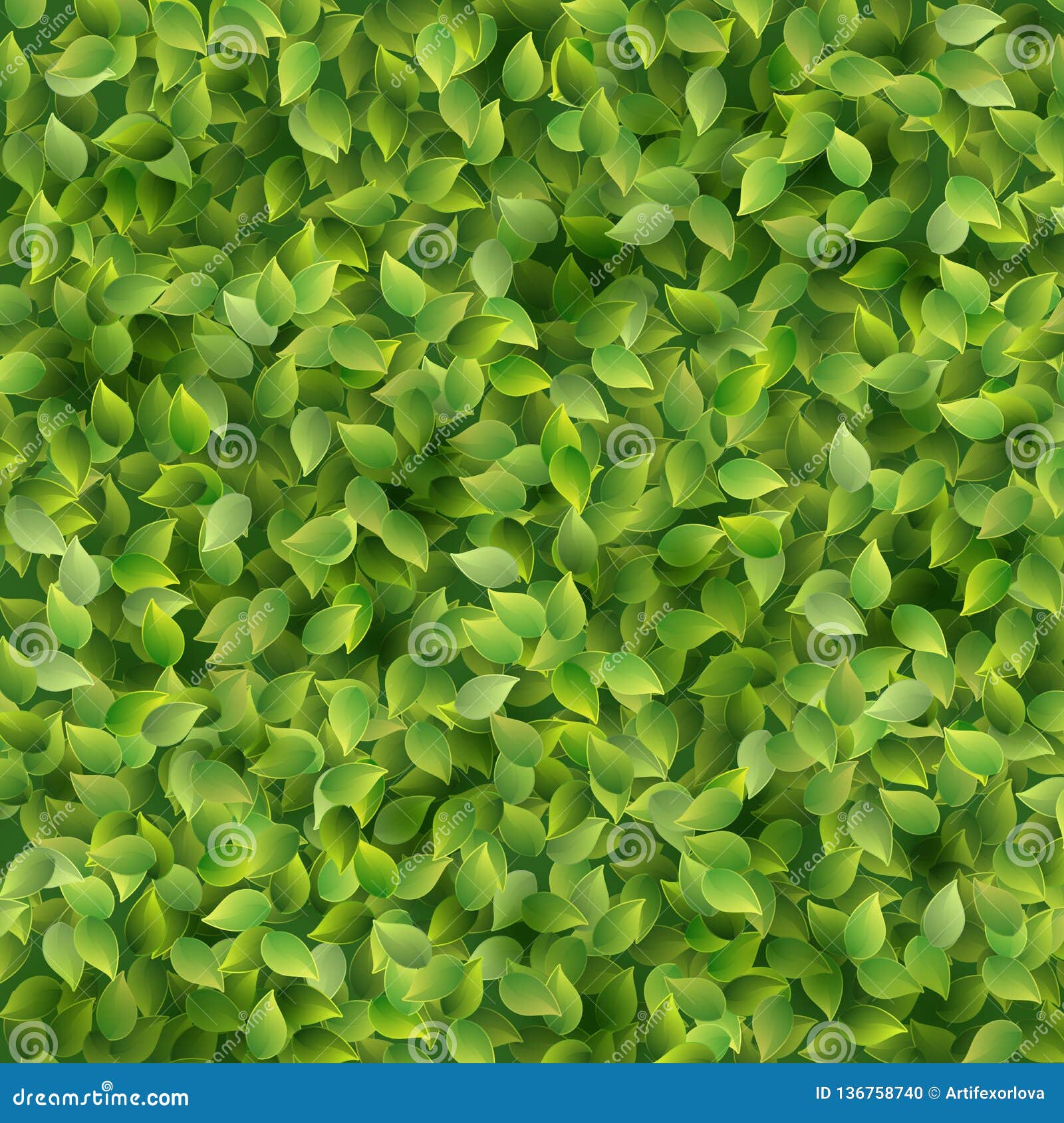 Green Leaves Pattern Texture Template Background. EPS 10 Stock Vector ...