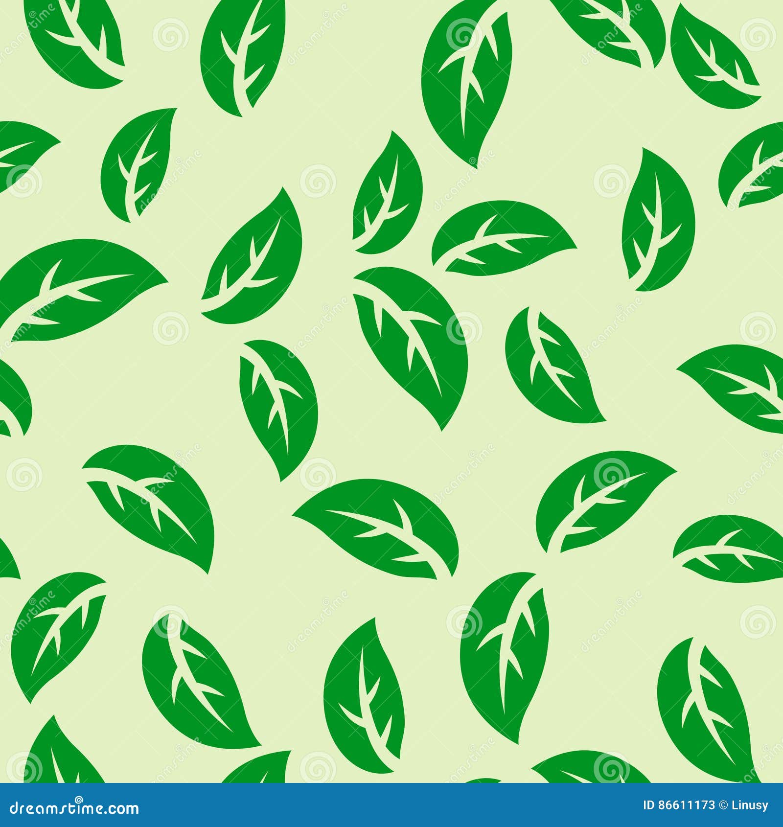 Green leaves pattern stock vector. Illustration of plant - 86611173