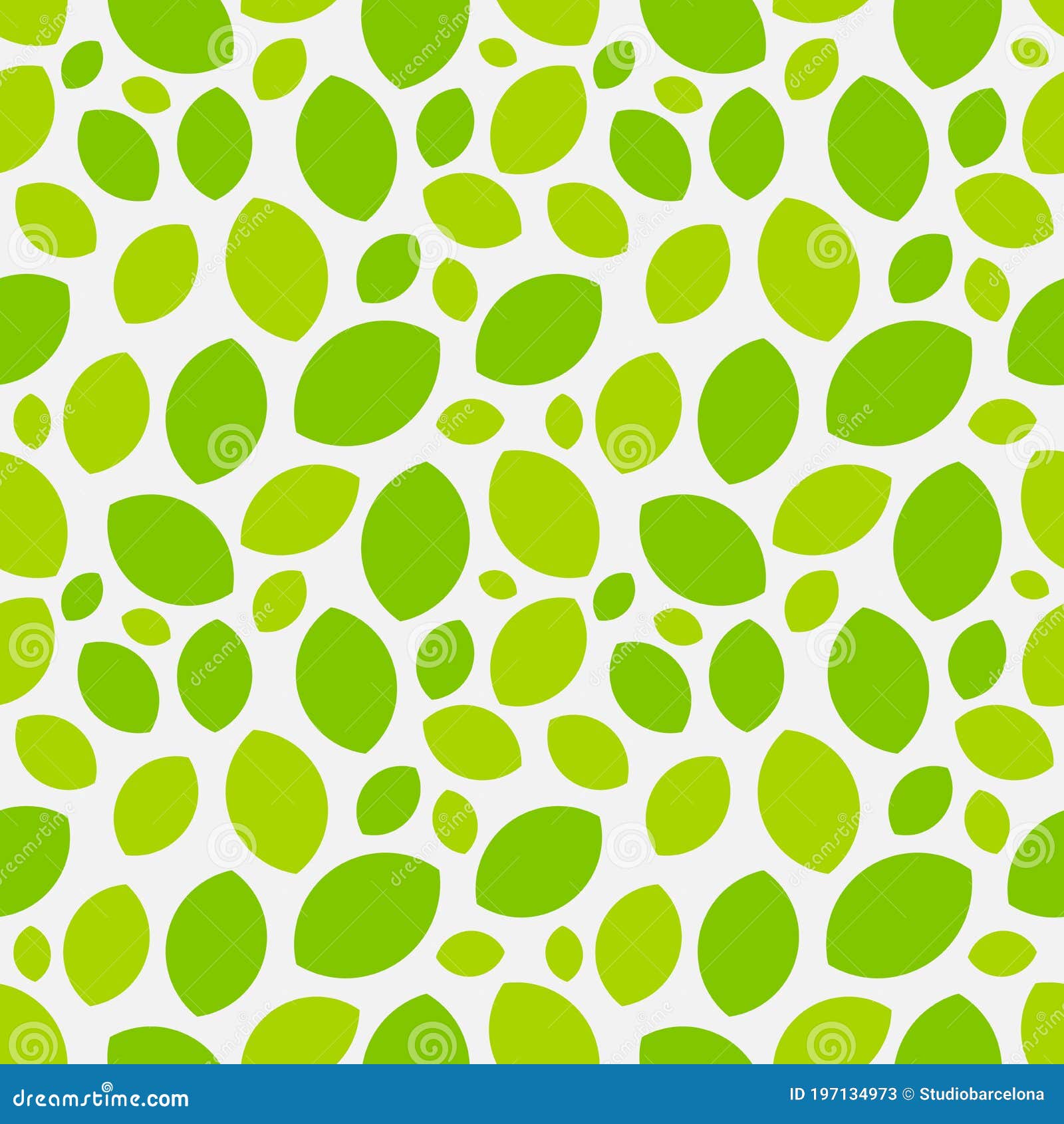 Green Leaves Seamless Pattern Stock Vector - Illustration of simple ...