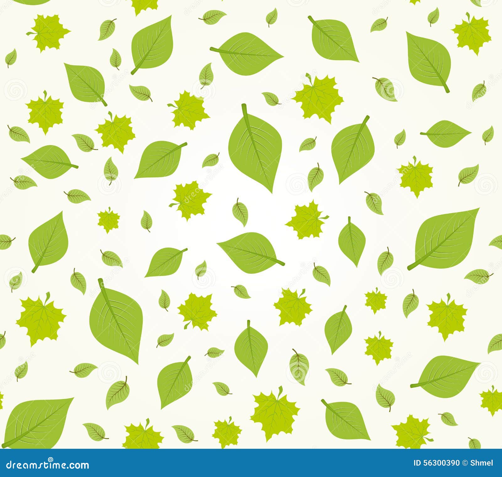 Green Leaves Seamless Pattern Stock Vector - Illustration of abstract ...