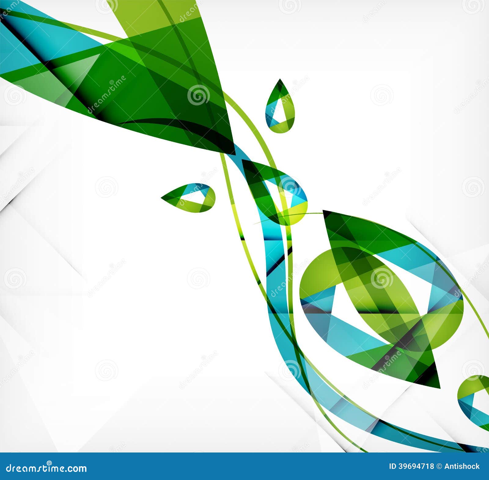 Green Leaves Spring Nature Design Concept Stock Vector - Illustration ...