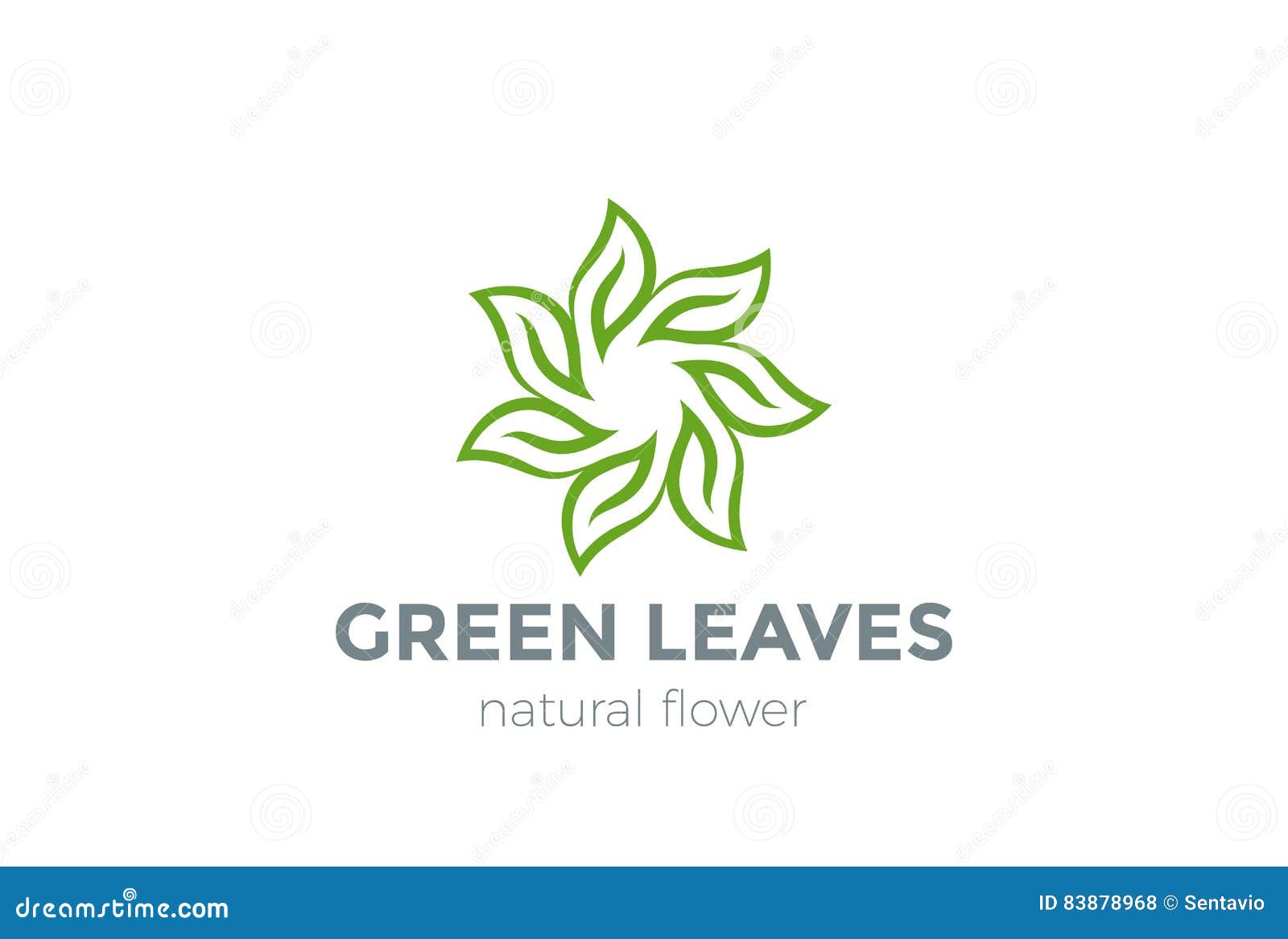 Leaves Star Flower Logo Infinity Loop. Eco Natural Vector Illustration ...