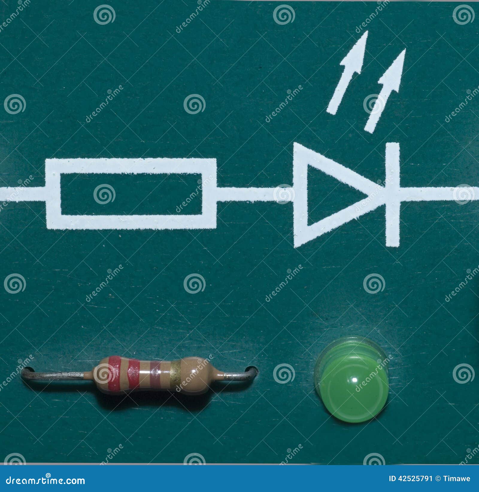 Green LED Close Up stock image. Image of diode, circuitry - 42525791