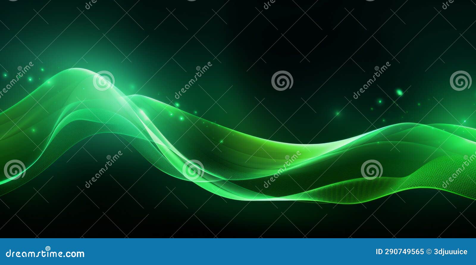 Green LED Creative Abstract Wavy Texture. Stock Illustration ...