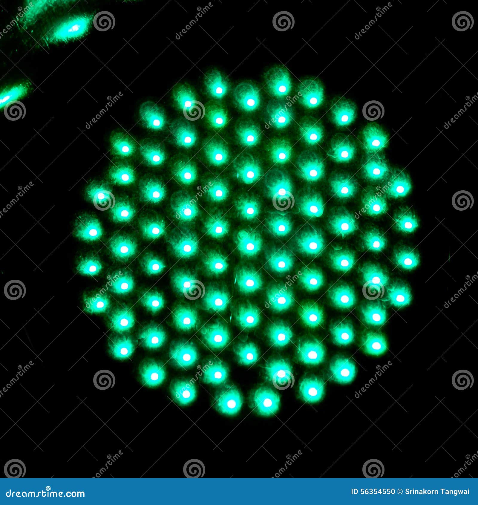 Green LED Screen with Defocused Stock Illustration - Illustration of ...