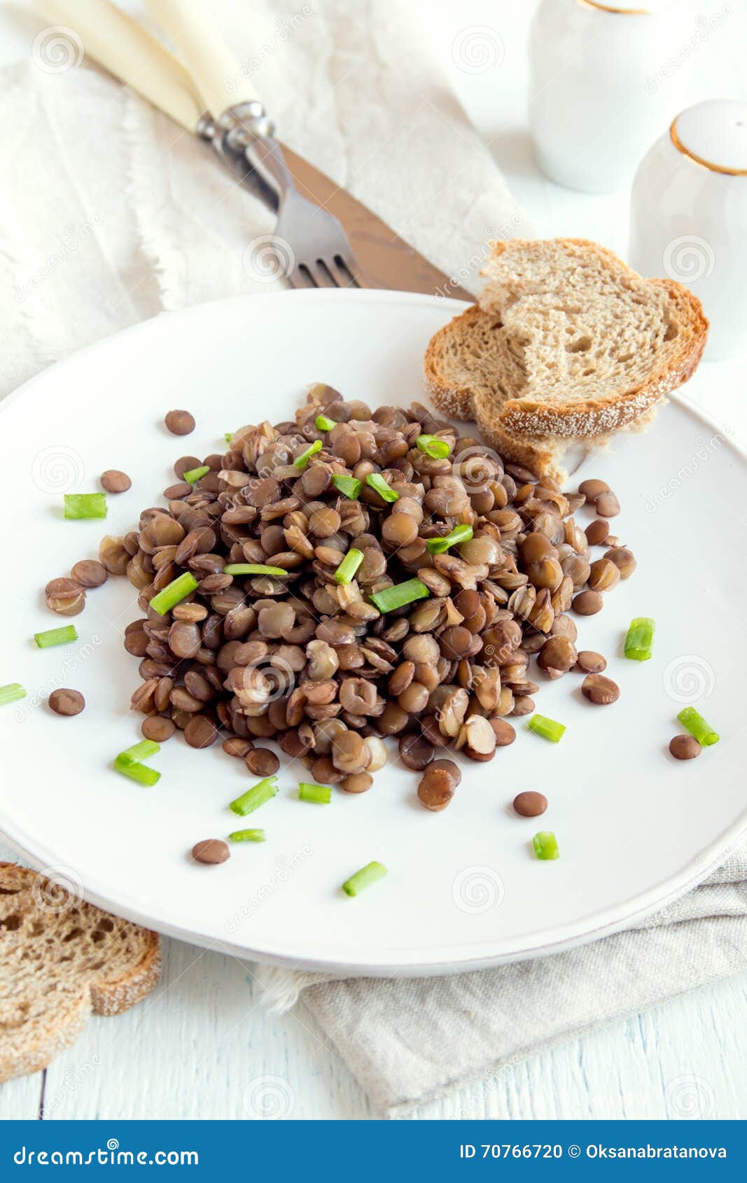 Green lentil on plate stock photo. Image of cuisine, cooked - 70766720