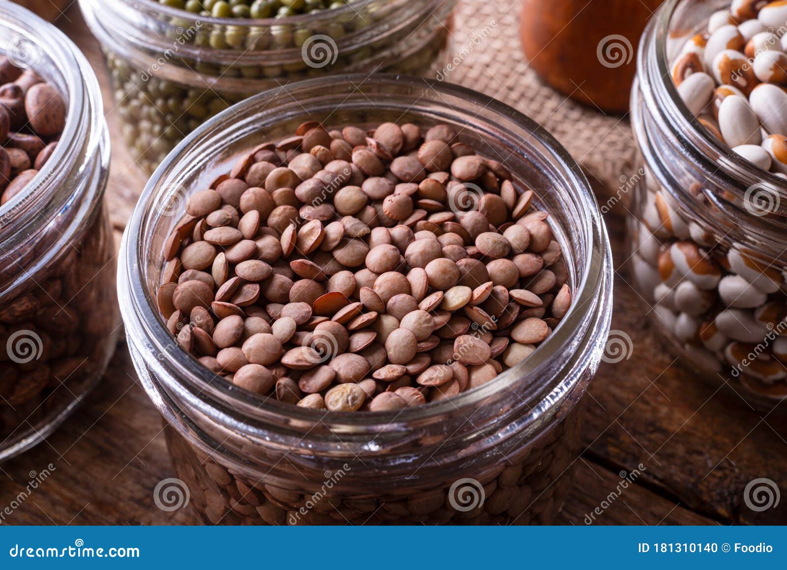 Green Lentils stock photo. Image of glass, preserved - 181310140