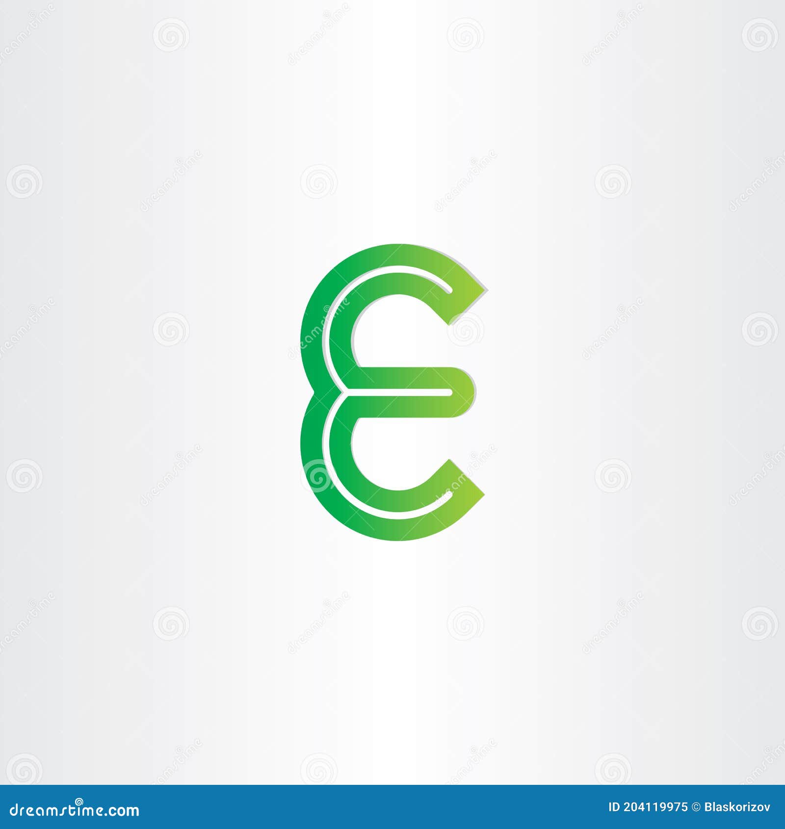 Green Letter E Symbol Design Stock Vector - Illustration of brand ...