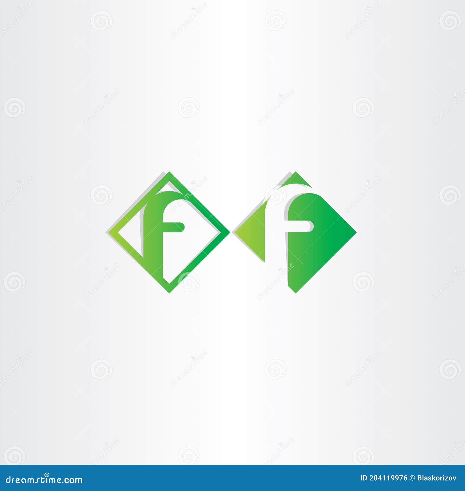Green Letter F Icons Design Stock Vector - Illustration of font ...