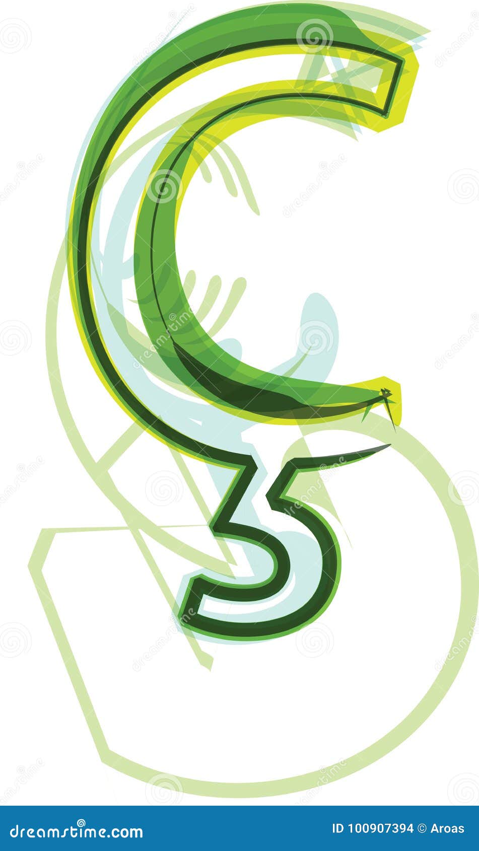 Green letter stock vector. Illustration of conceptual - 100907394