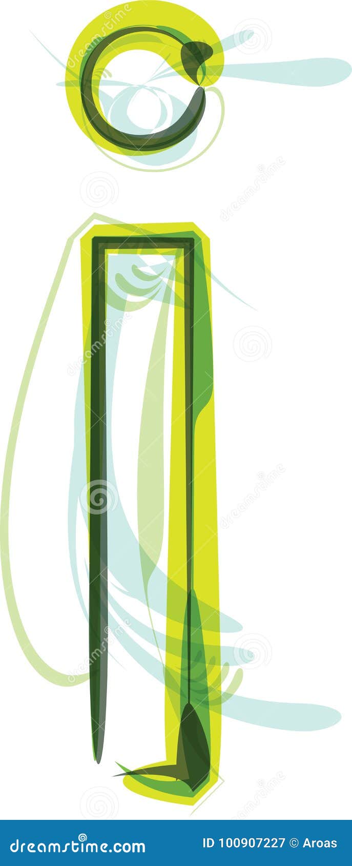 Green letter i stock vector. Illustration of alphabet - 100907227