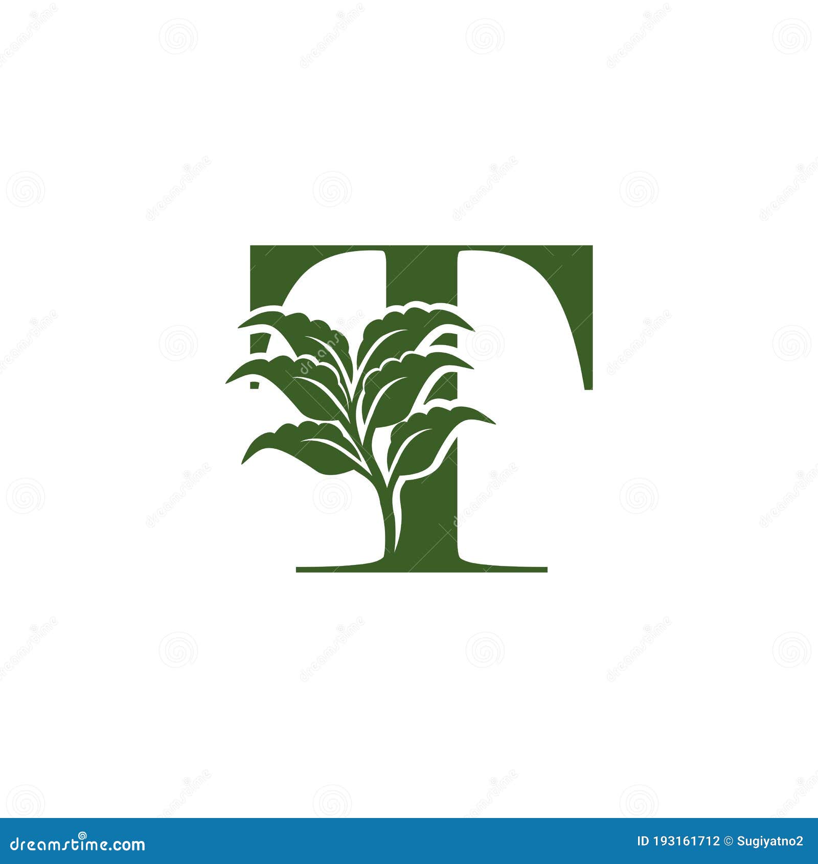 Green Letter T Logo with Leaf Element, Vector Design Ecology Concept ...