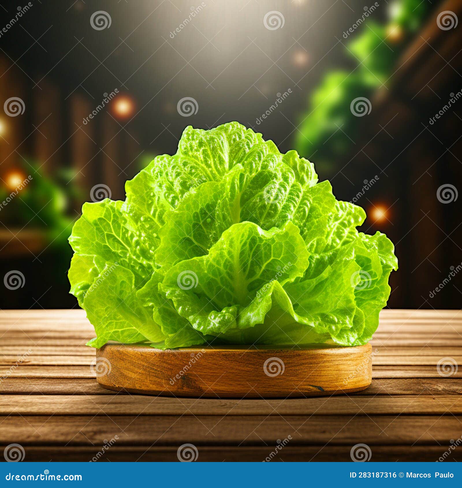 Lettuce Foot On The Wooden Background Royalty-Free Stock Image ...