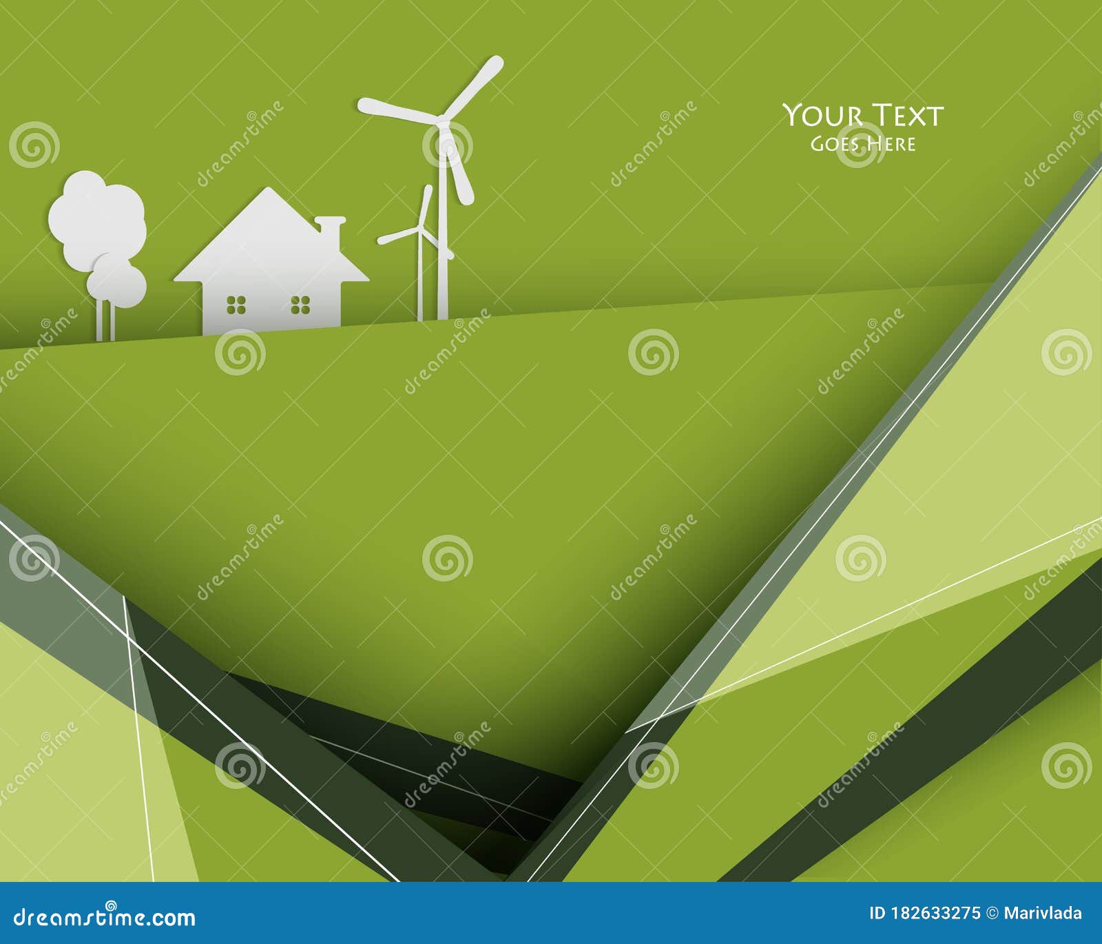 Green Life Concept Template Stock Vector - Illustration of environment ...